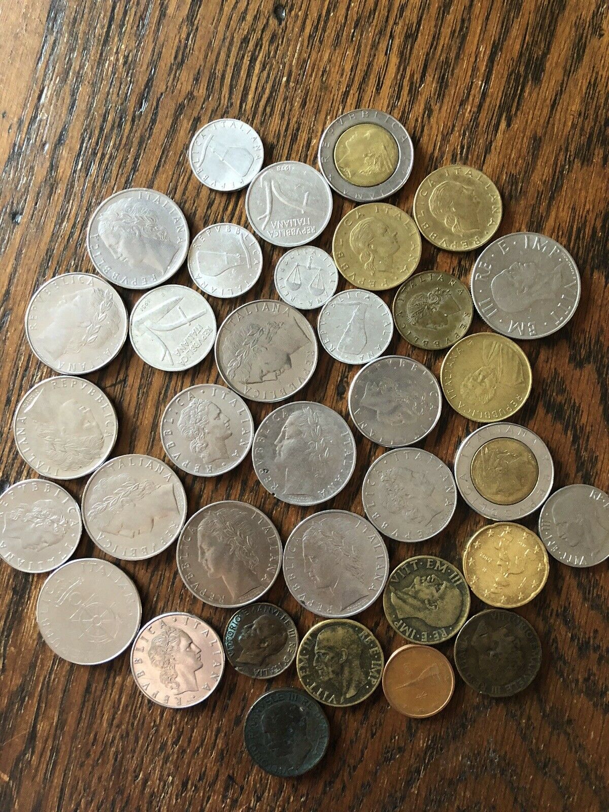 Italy lot of "35" coins (Centesimis,Lire,and Euro Cents) - For Sale ...