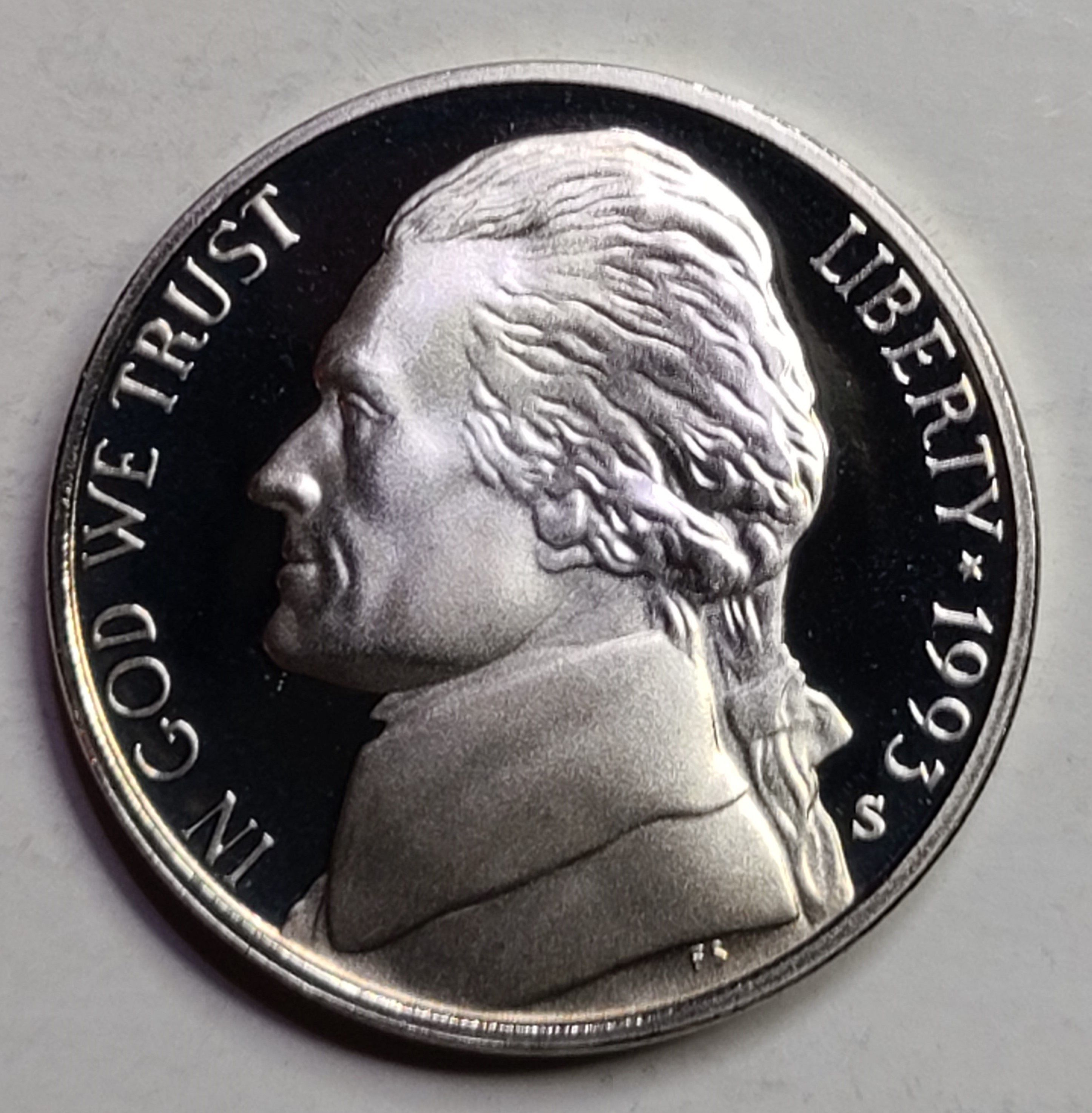 1993-S Jefferson Nickel Proof-65 (GEM) FULL STEPS=6 SHARP STRIKE - For ...