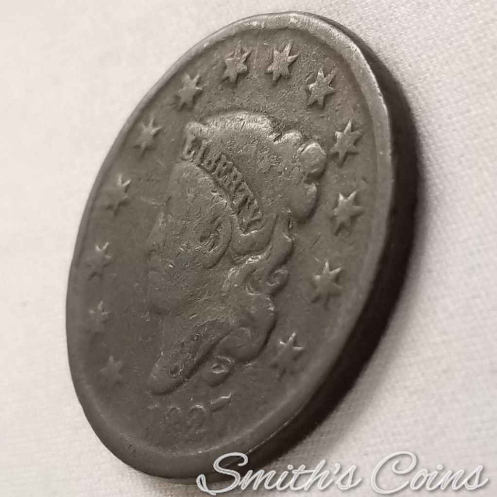 1827 Coronet Liberty Head Large Cent ~ Good - For Sale, Buy Now Online ...