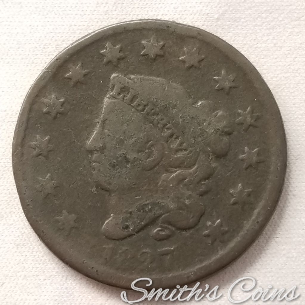 1827 Coronet Liberty Head Large Cent ~ Good - For Sale, Buy Now Online ...