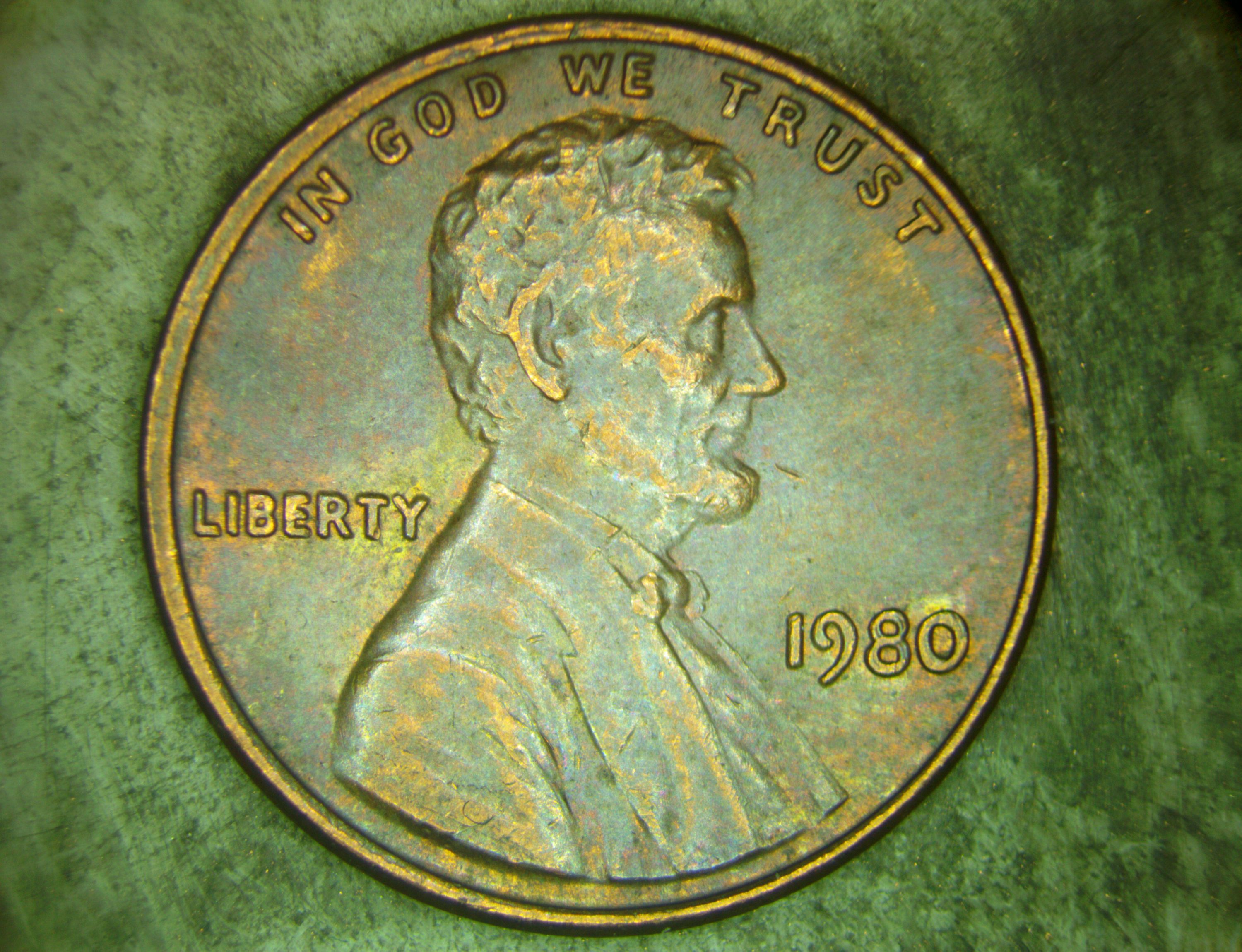 1980 doubled die DDO raw ungraded Lincoln Cent Penny 1980p-1do-001 ...