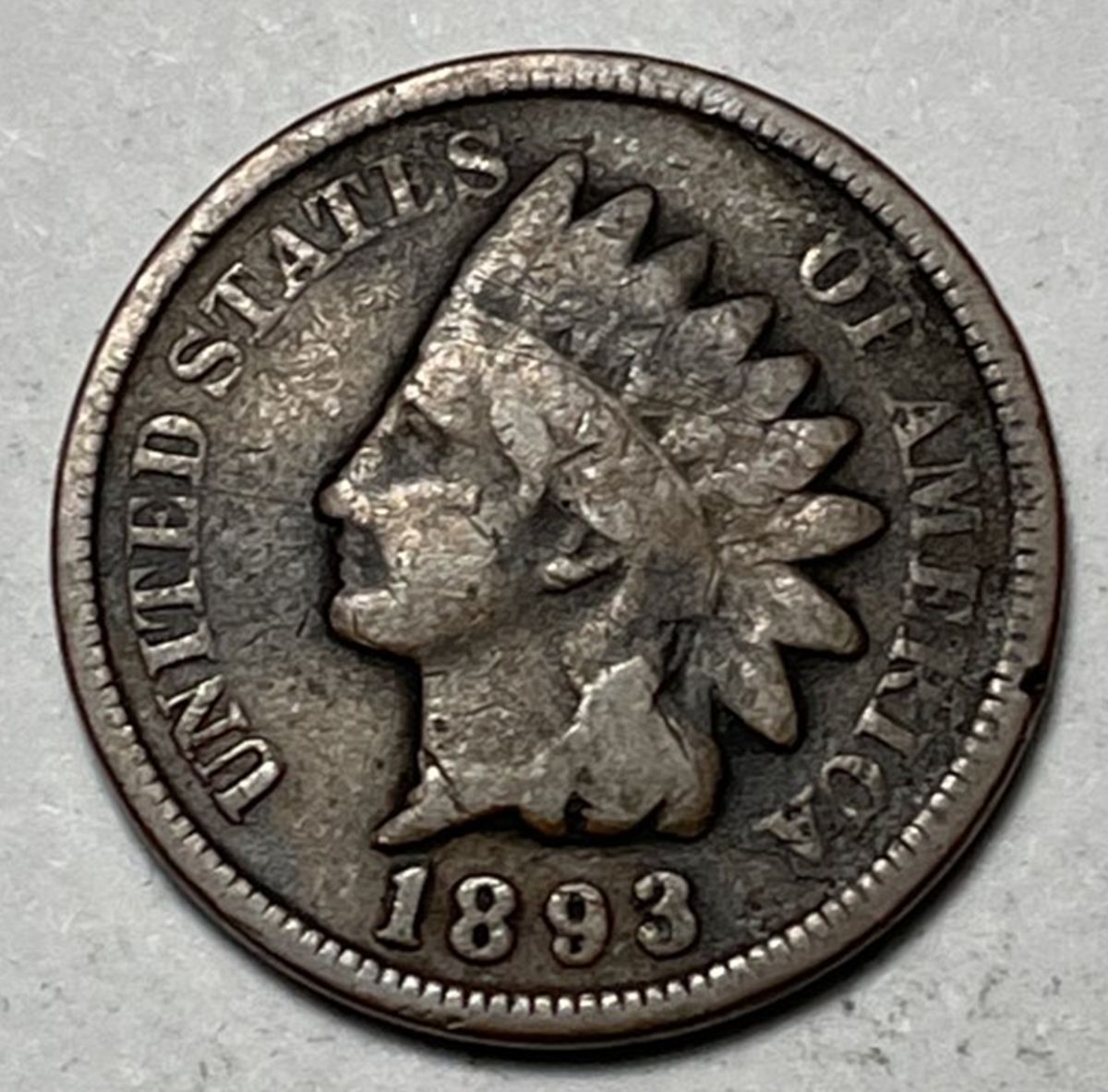 1893 Indian Head Cent Bronze Composite Penny 6532 - For Sale, Buy Now ...