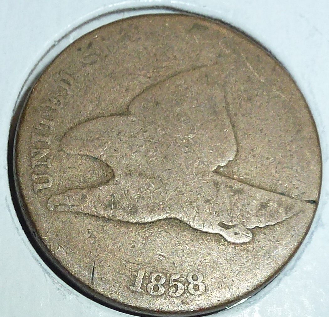 1858 Good Flying Eagle Large Letters Cent G ( 60-H) - For Sale, Buy Now ...