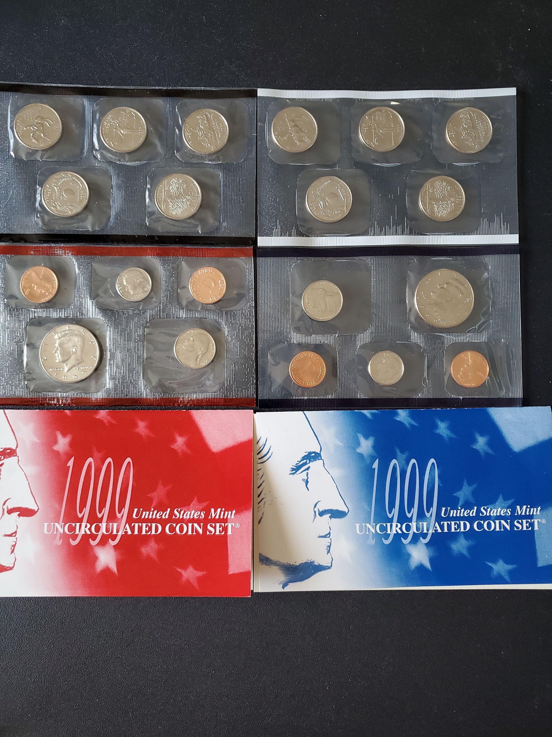 1999 P&D Uncirculated Mint Sets - For Sale, Buy Now Online - Item #580579