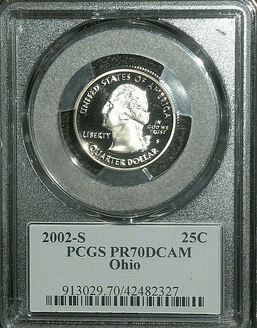 2002-S PCGS PR70DCAM Quarter Ohio 25c TOP GRADED TOP REGISTRY - For ...