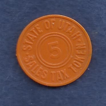 US - State of Utah 1942-1951 - Sales Tax Token 5 Plastic - For Sale ...