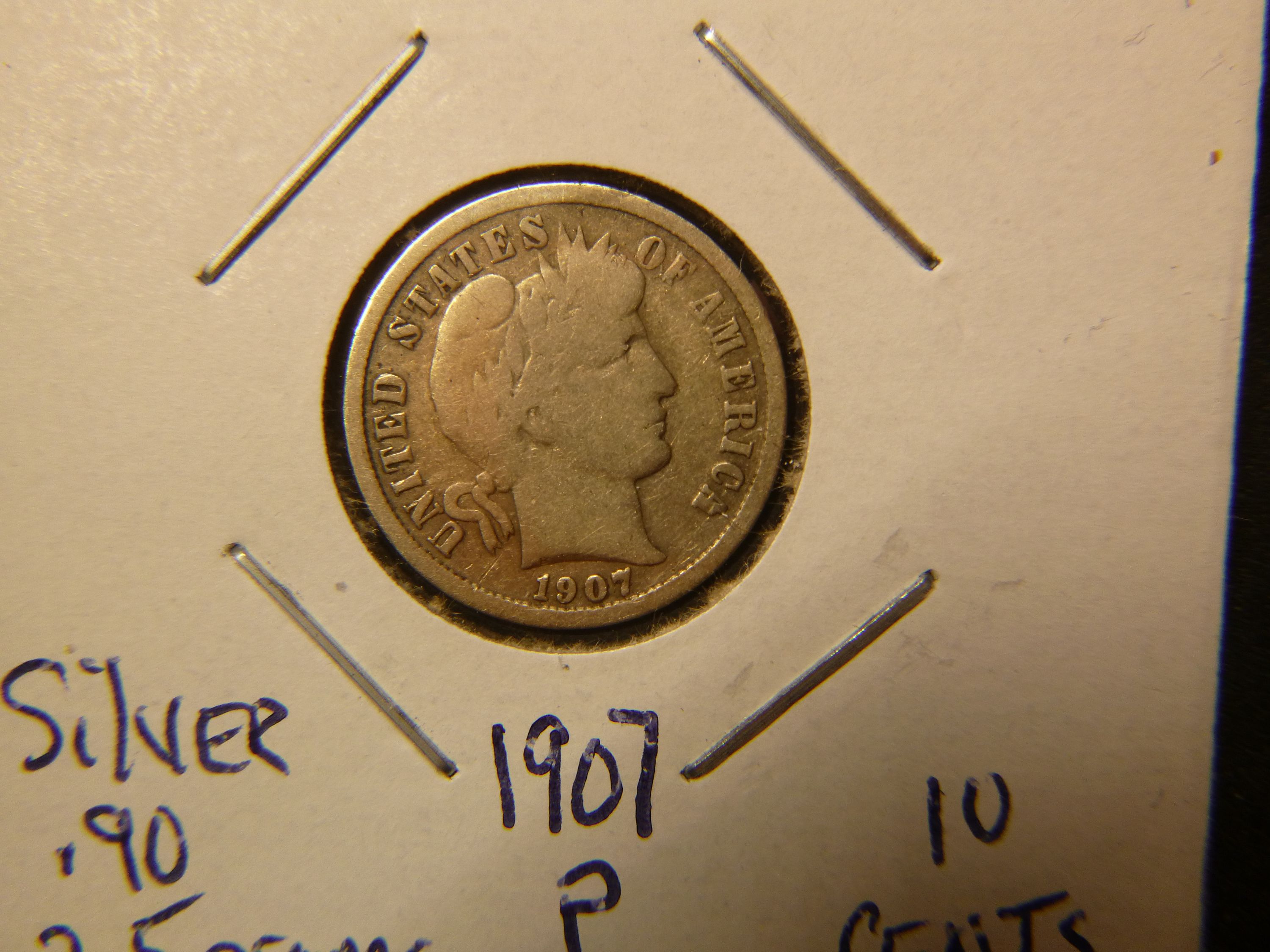 1907 P Barber Dimes - For Sale, Buy Now Online - Item #598049