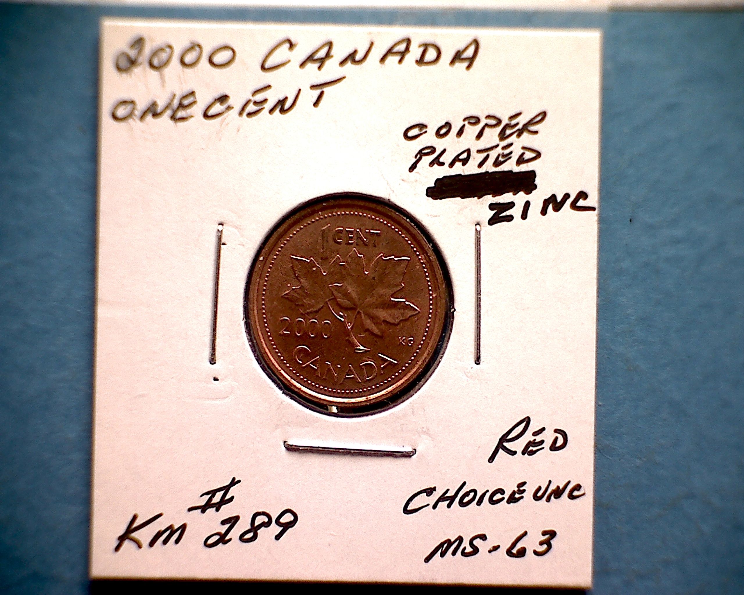 2000 CANADA ONE CENT QUEEN ELIZABETH 11 