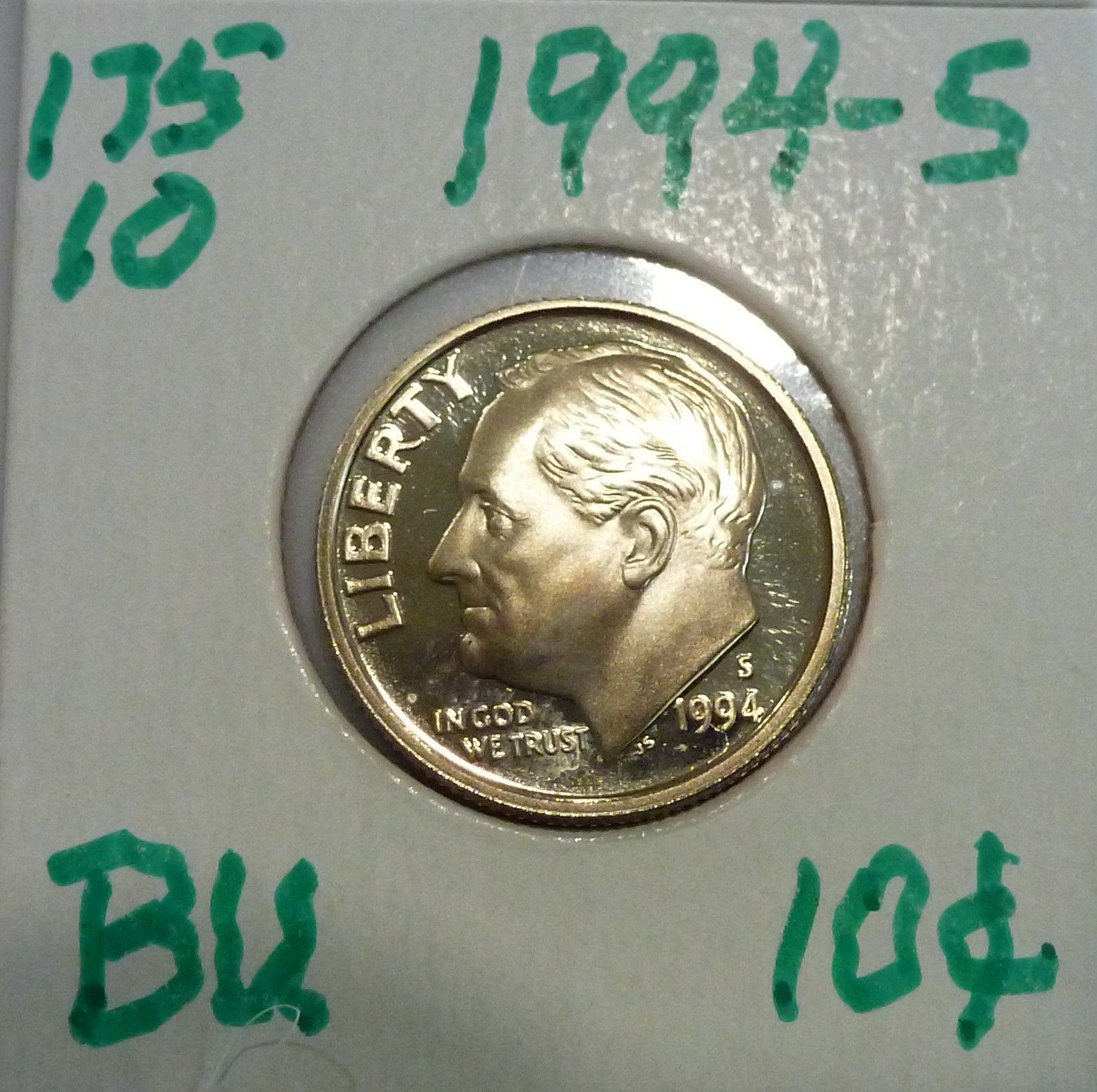 1994-S GEM Brilliant Proof Roosevelt Dime (175-20) - For Sale, Buy Now ...