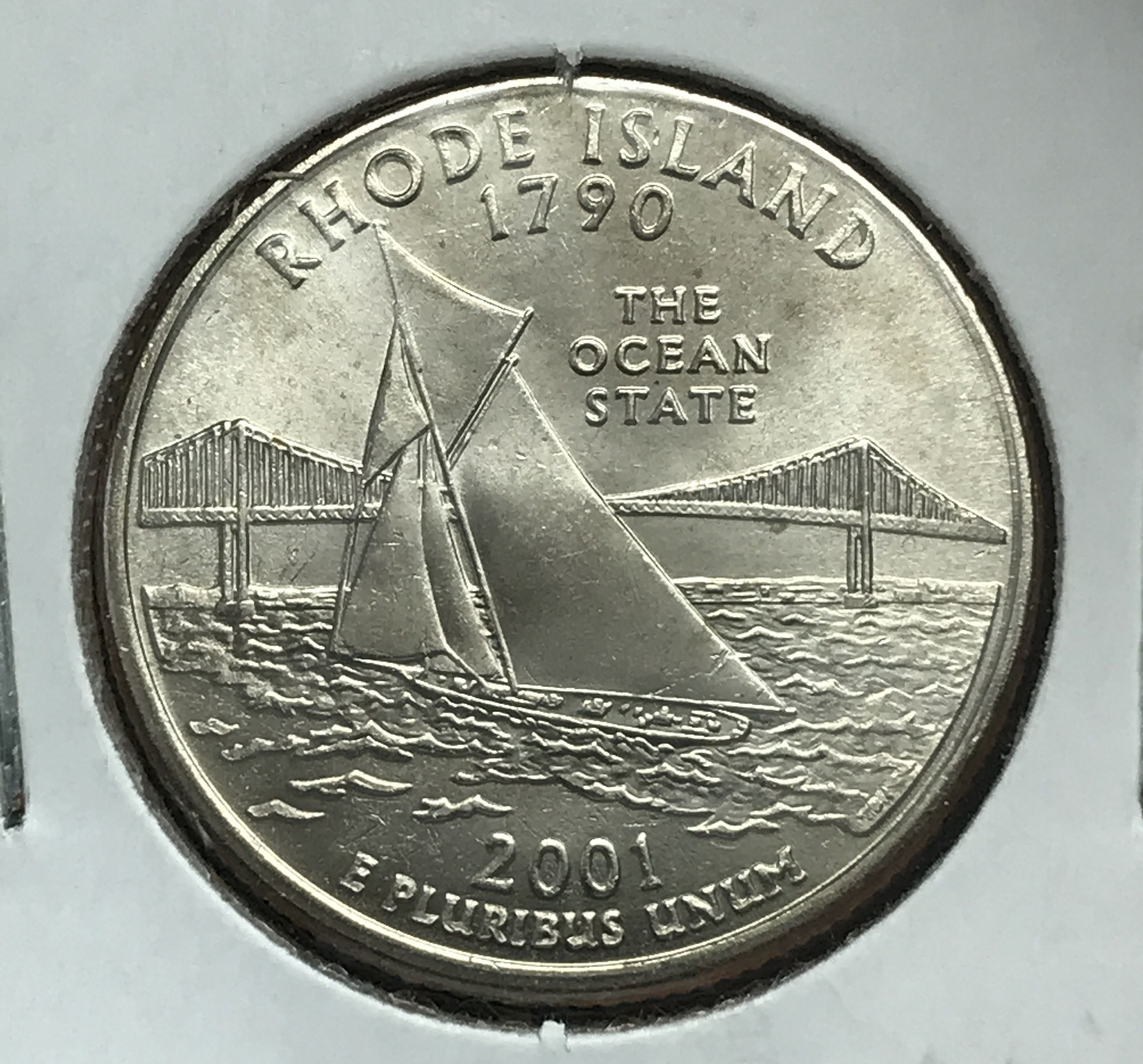 2001 P Uncirculated 50 States Quarter -- Rhode Island (0711-5) - For ...