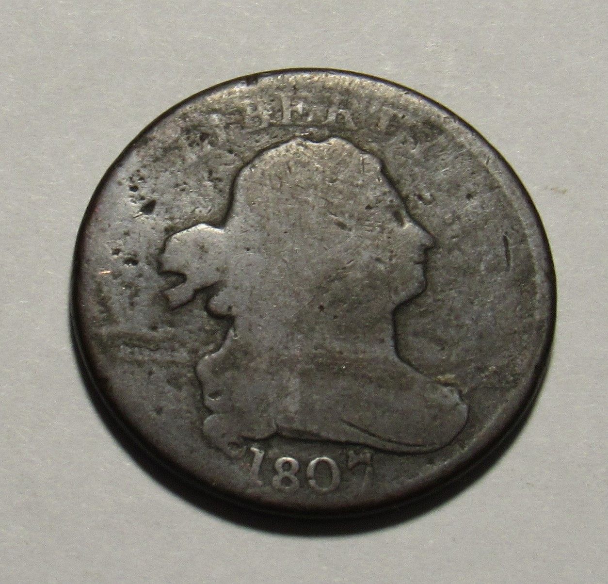 1807 P Draped Bust Half Cent, circulated - For Sale, Buy Now Online ...