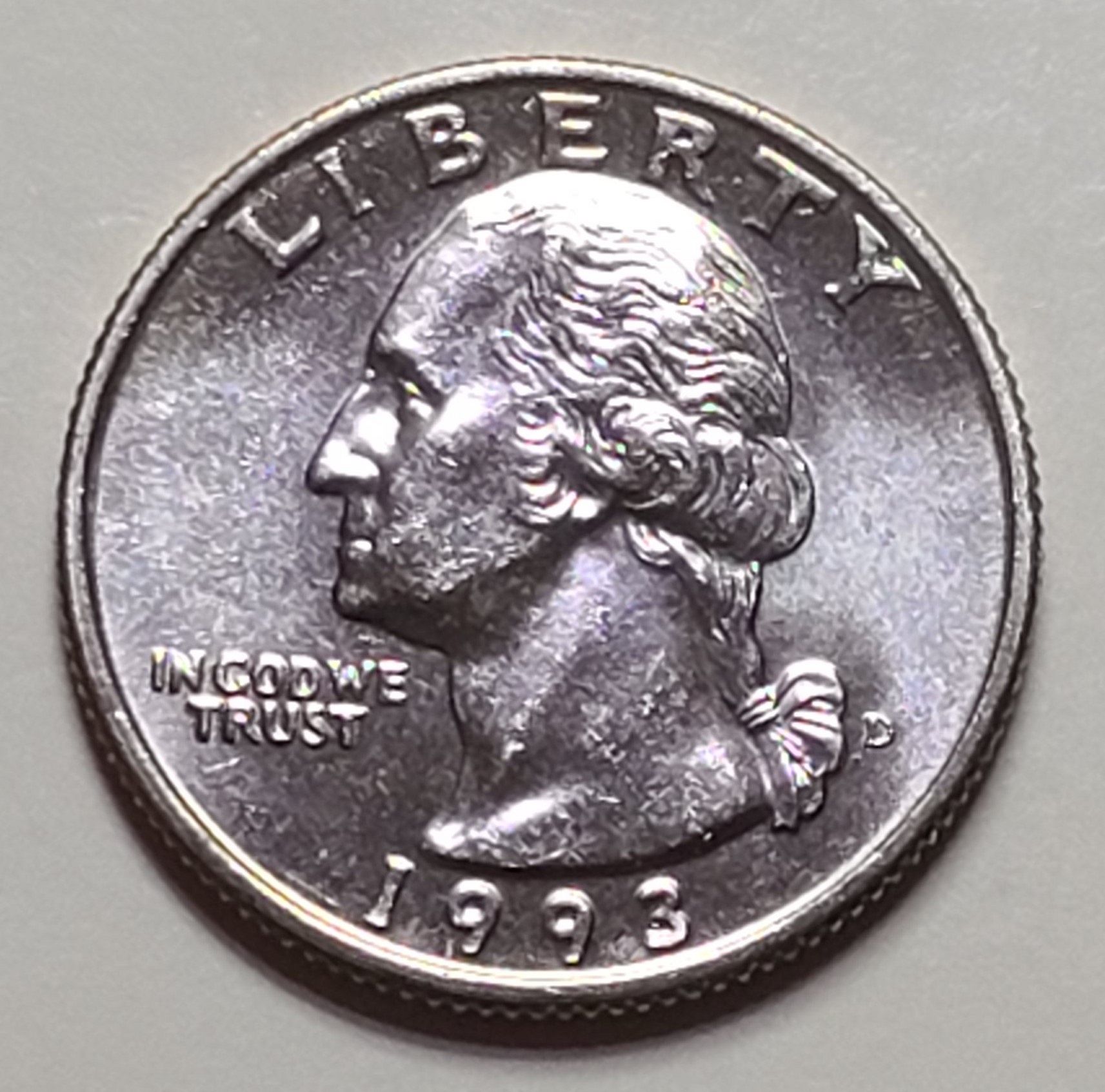 1993-D Washington Quarter MS-64 (Near Gem) - For Sale, Buy Now Online ...