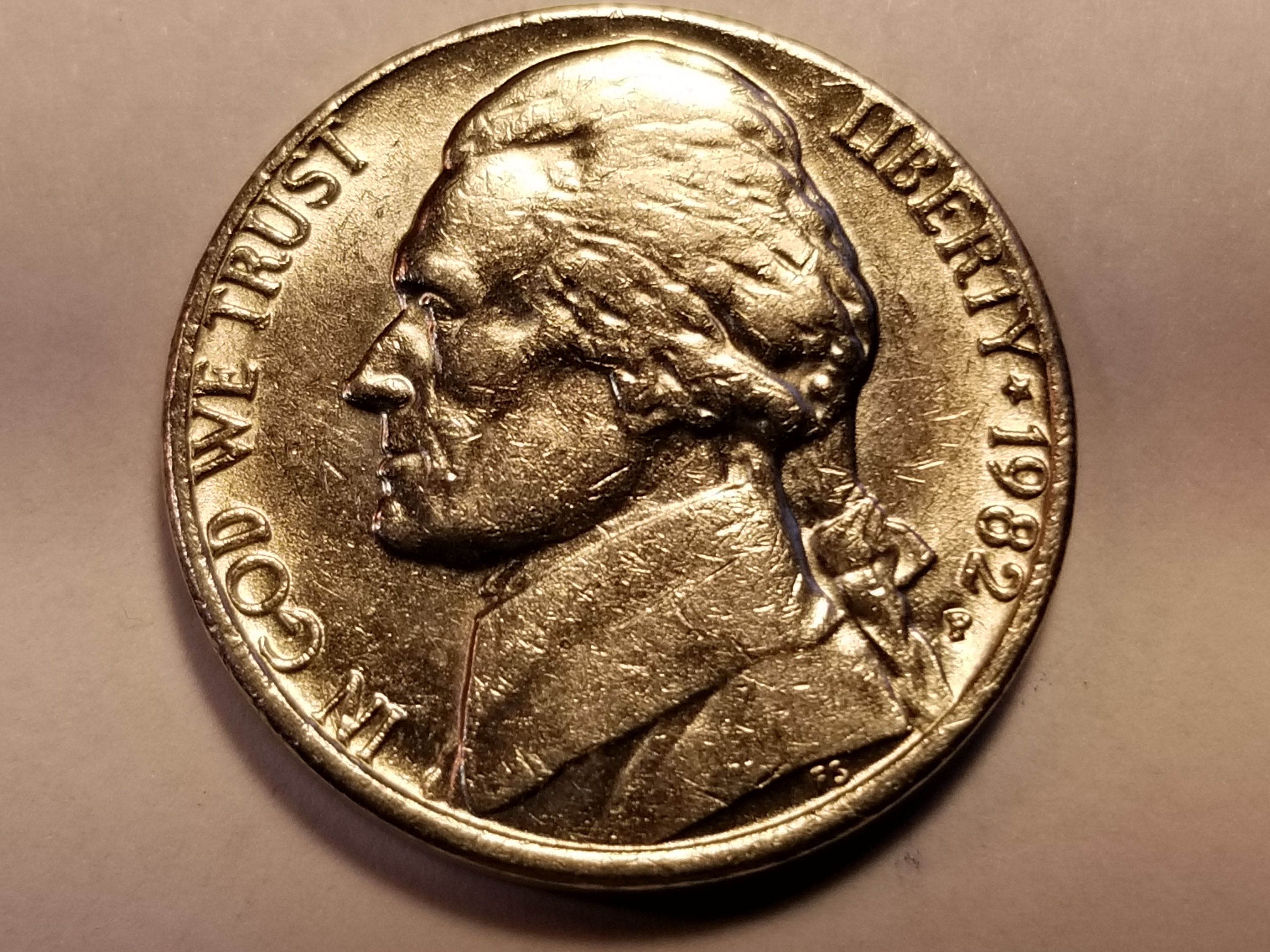 1982 P Jefferson Nickel - For Sale, Buy Now Online - Item #624160