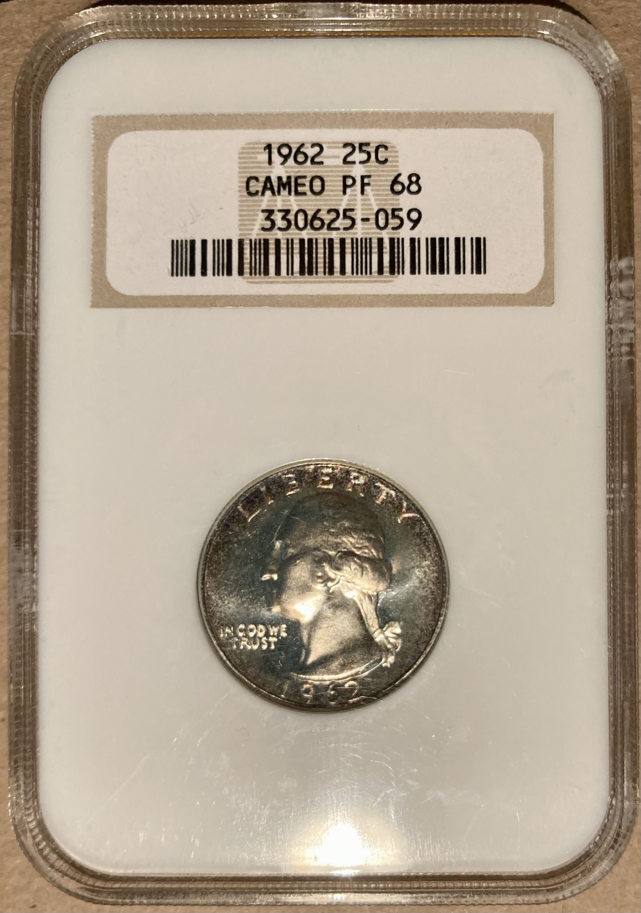 1962 NGC PROOF 68 Cameo Washington Quarter 25c - For Sale, Buy Now ...
