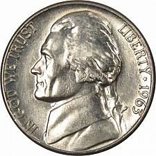 1963 D JEFFERSON NICKEL - For Sale, Buy Now Online - Item #628458