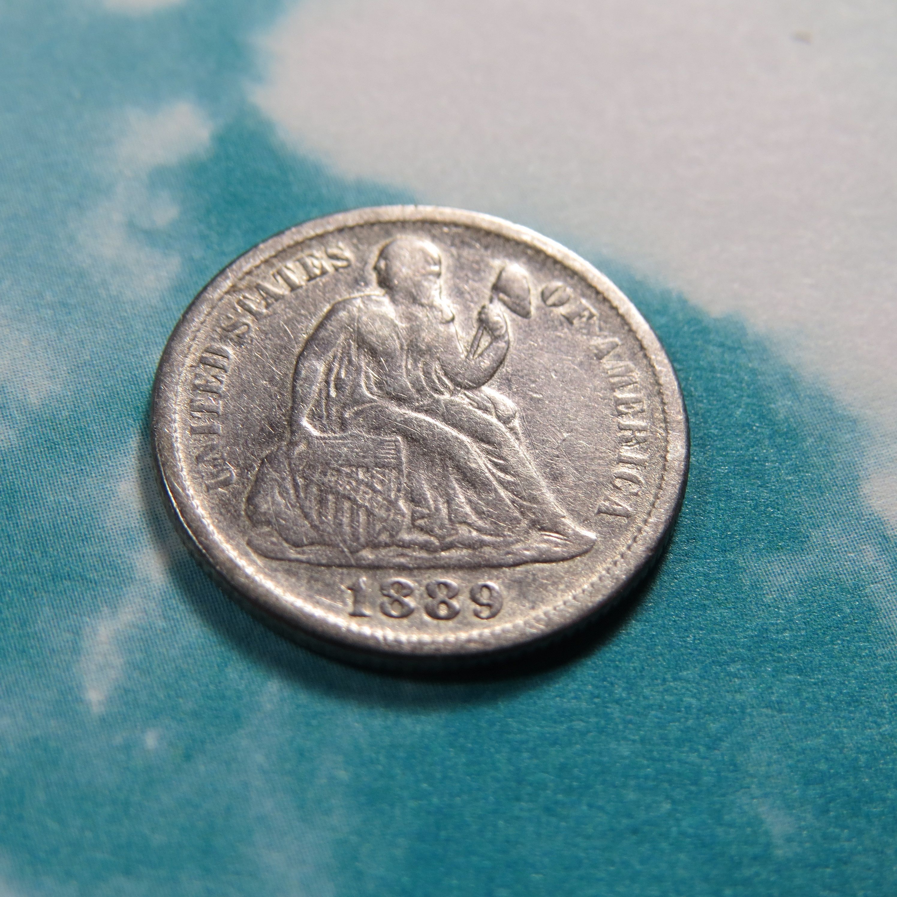 1889 SEATED LIBERTY DIME ( HIGHER GRADE ) COMB SHIP ~ LOT D345 - For ...