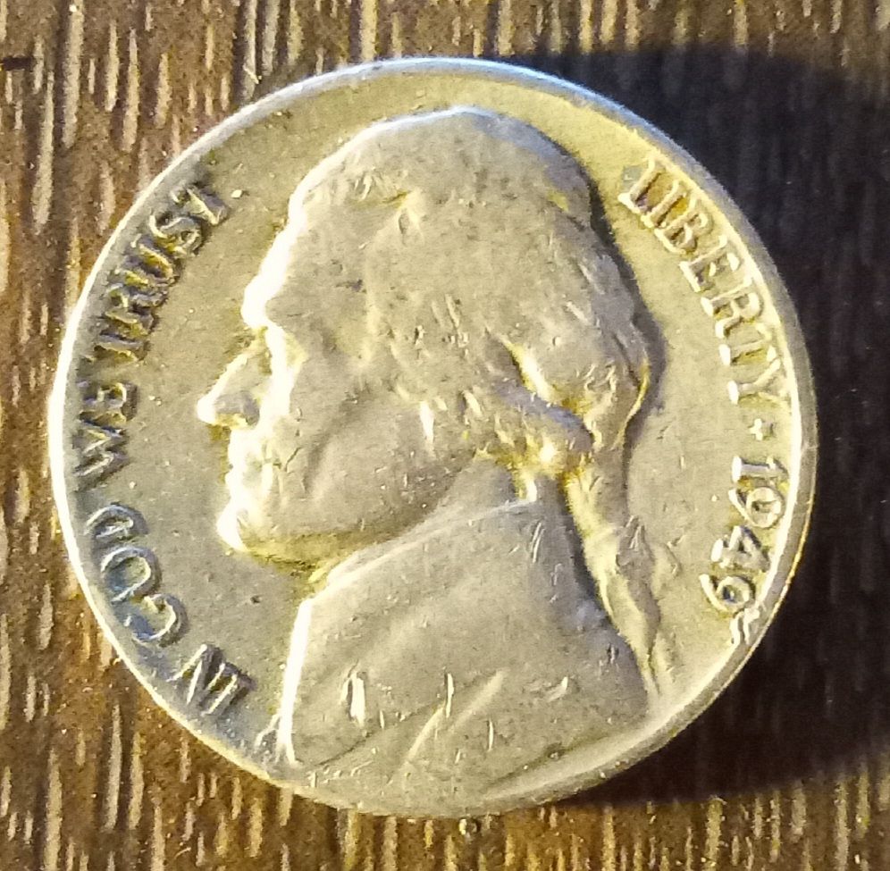 1949 D Over S Jefferson Nickel - Granulated Faint S - For Sale, Buy Now ...