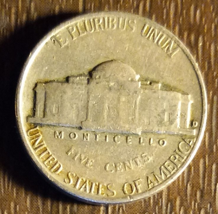 1949 D Over S Jefferson Nickel - Granulated Faint S - For Sale, Buy Now ...