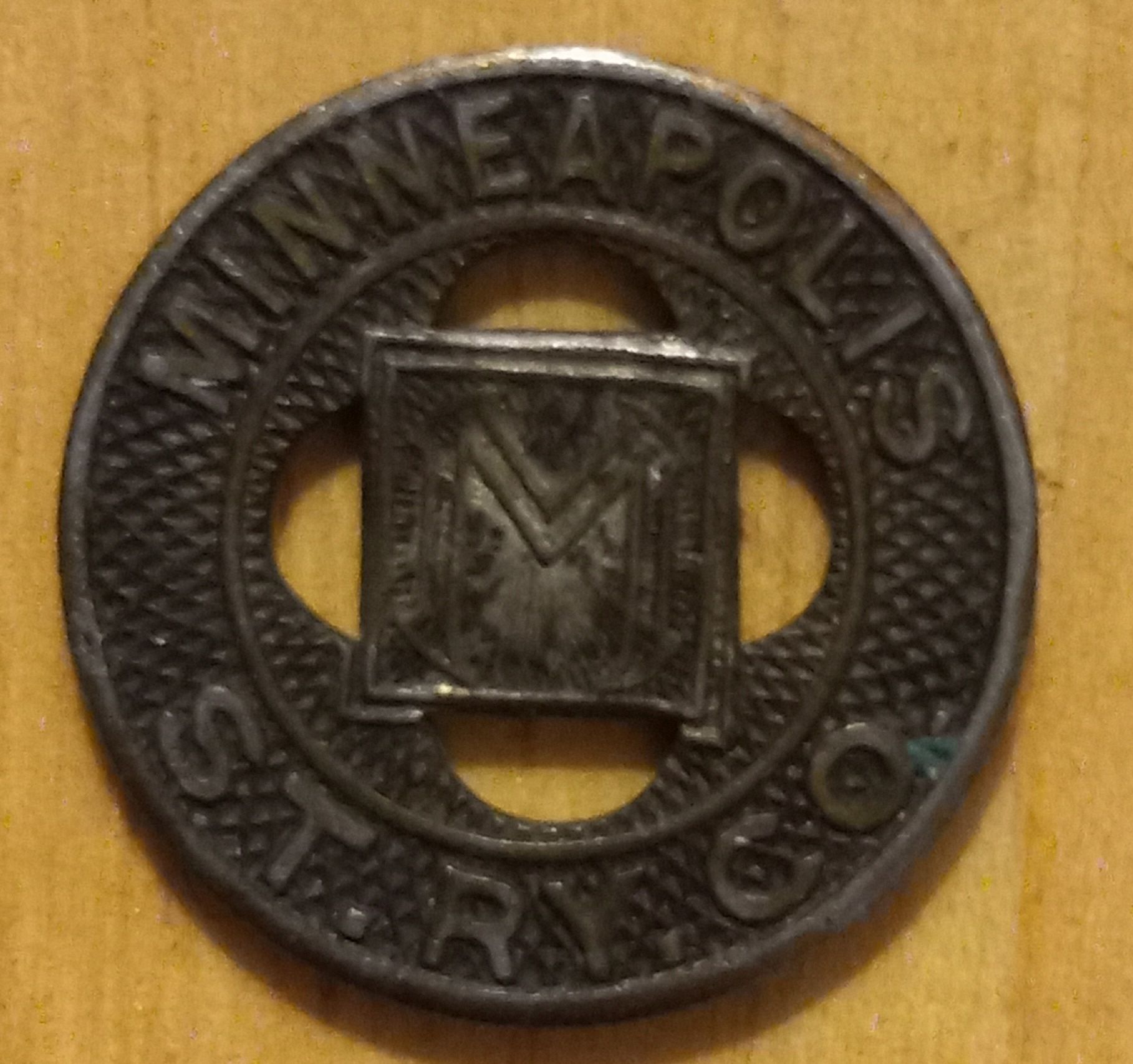 Vtg Transit Token - Minneapolis ST.RY.CO.Street Railway Fair Token C ...