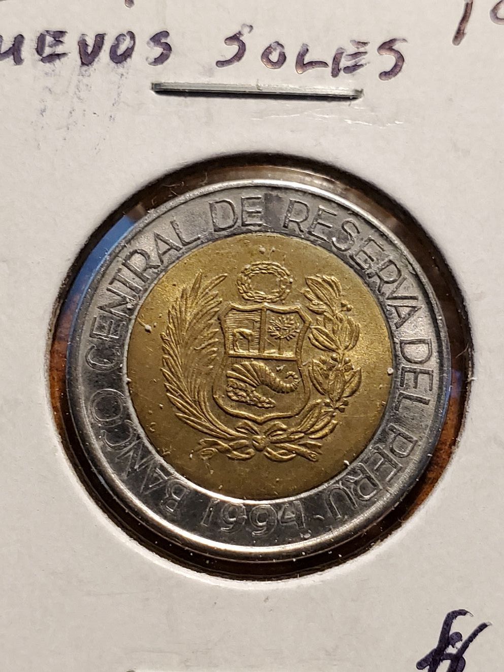 1994 Peru 2 Nuevos Soles - For Sale, Buy Now Online - Item #639254