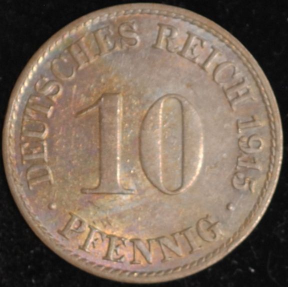 1915A Germany/Empire 10 Pfennig AU++ - For Sale, Buy Now Online - Item ...