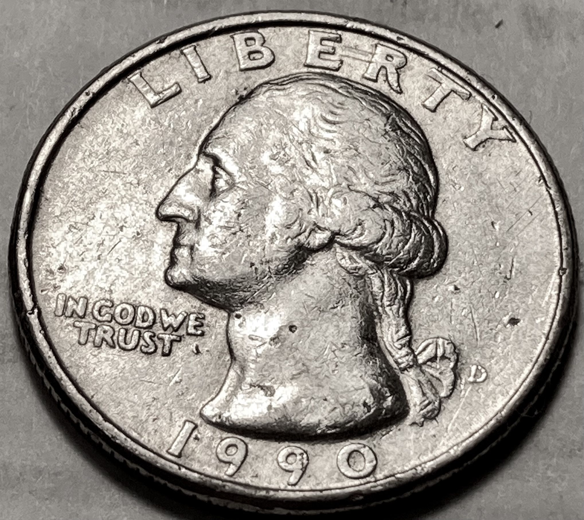 1990 D Washington Quarters - For Sale, Buy Now Online - Item #642080