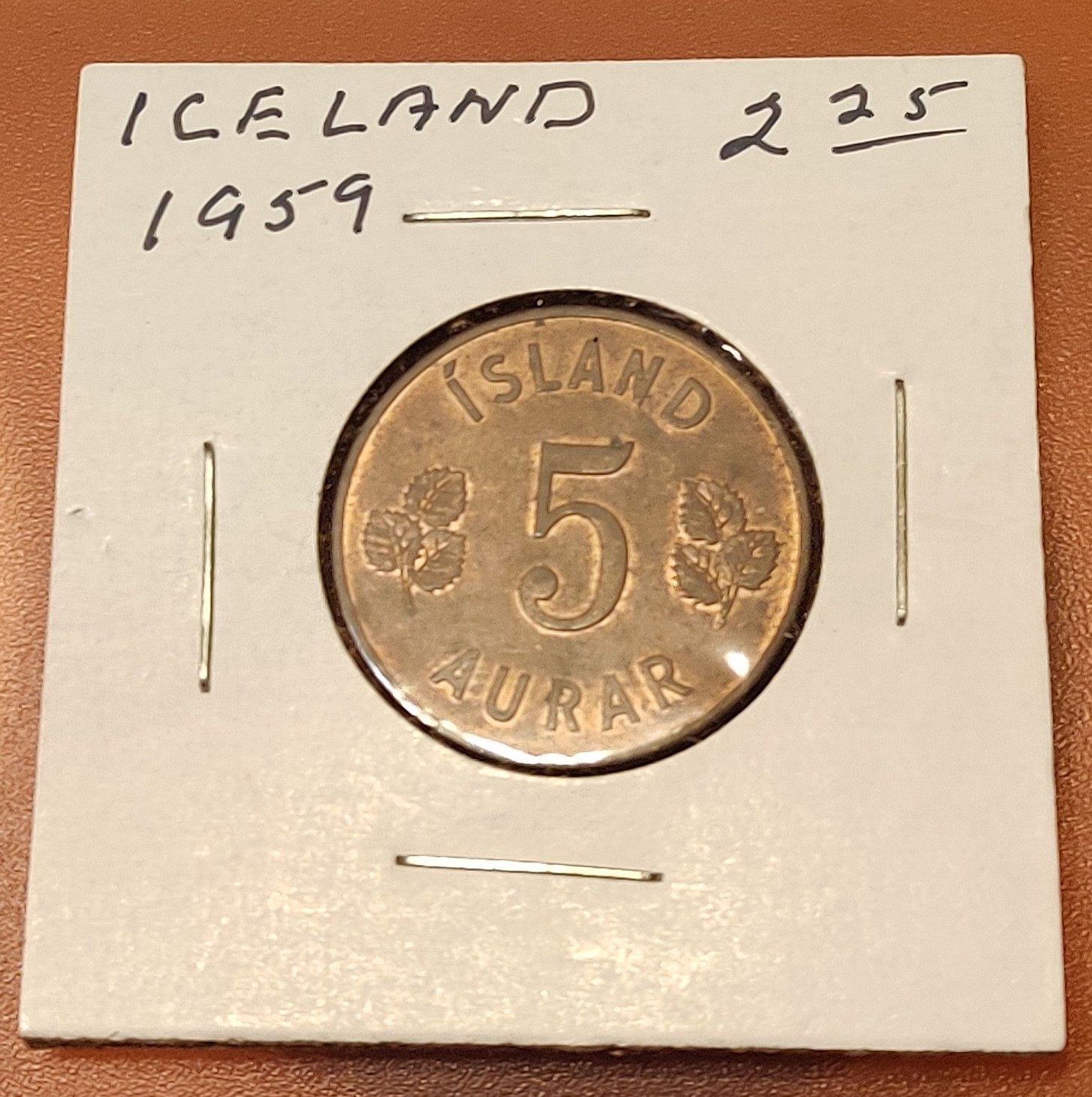 1959 island 5 aurar Bronze coin Iceland - For Sale, Buy Now Online ...