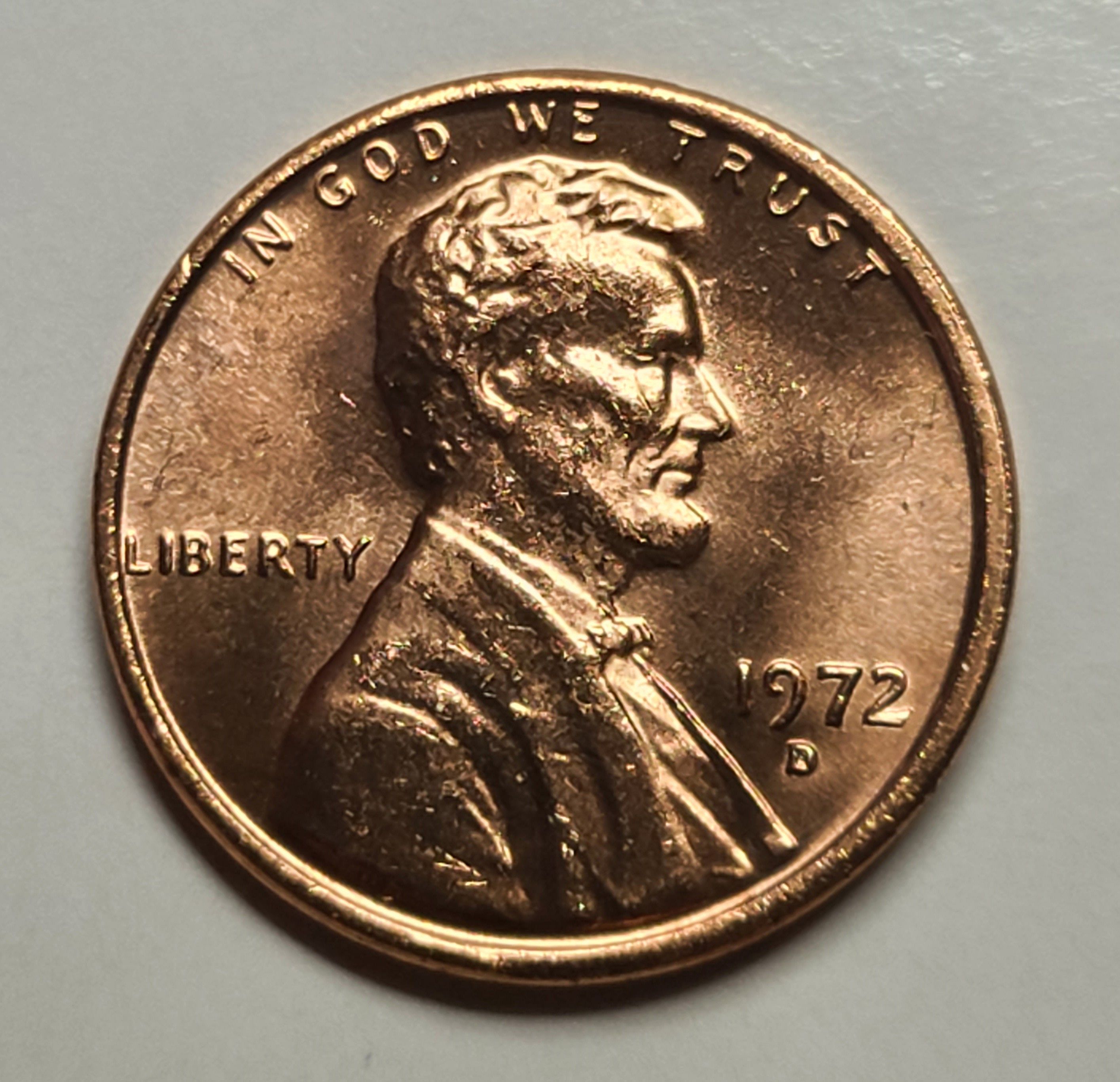 1972-D Lincoln Cent MS-65 (GEM) RED - For Sale, Buy Now Online - Item ...