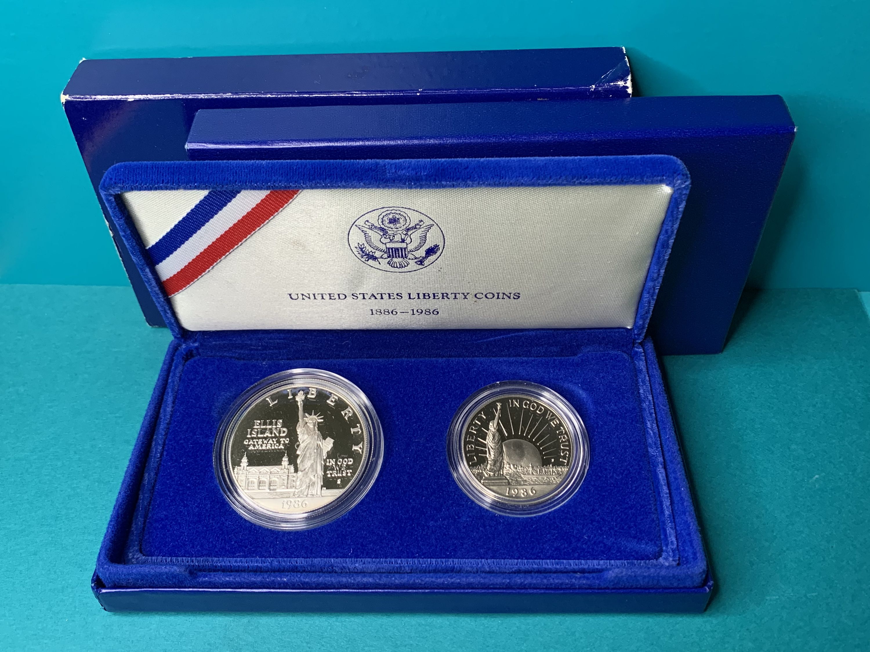 1986 Proof Statue of Liberty Silver Dollar and Clad Half Set - For Sale ... 1986 Proof Statue of Liberty Silver Dollar and Clad Half Set - For Sale ...