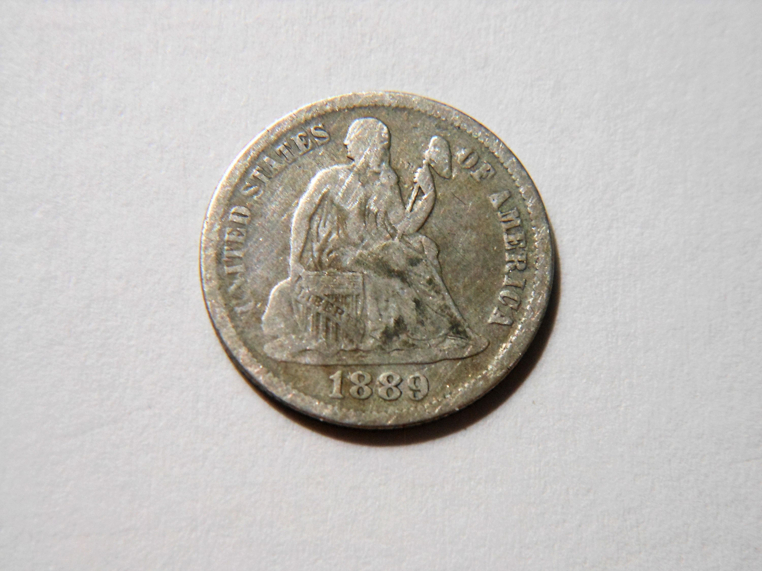 1889-P Silver Seated Liberty Dime - For Sale, Buy Now Online - Item #647384