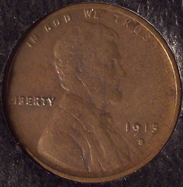 1915-S Lincoln Wheat Penny Fine #0861 - For Sale, Buy Now Online - Item ...