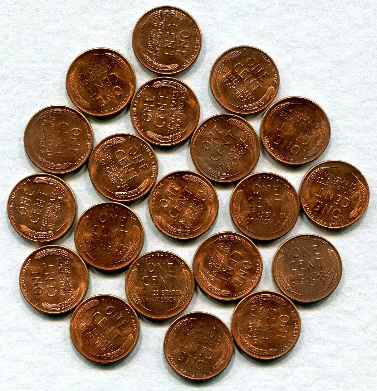 20 - 1956 - D LINCOLN CENTS " Extra Fine " with Minor Flaws ! - For ...