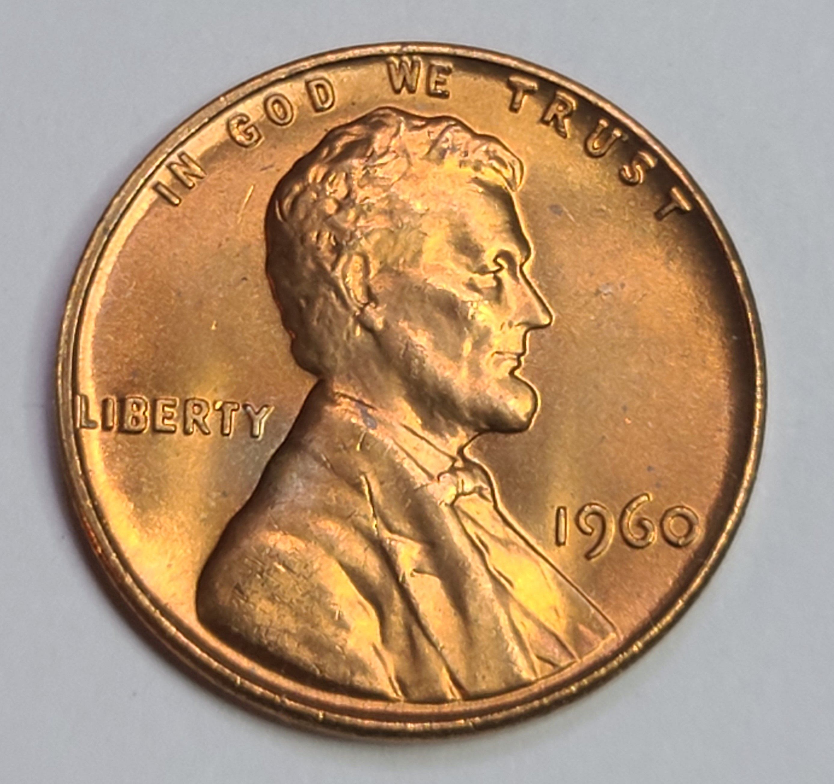 1960 Large Date Lincoln Cent MS-64 (Near Gem) RED - For Sale, Buy Now ...