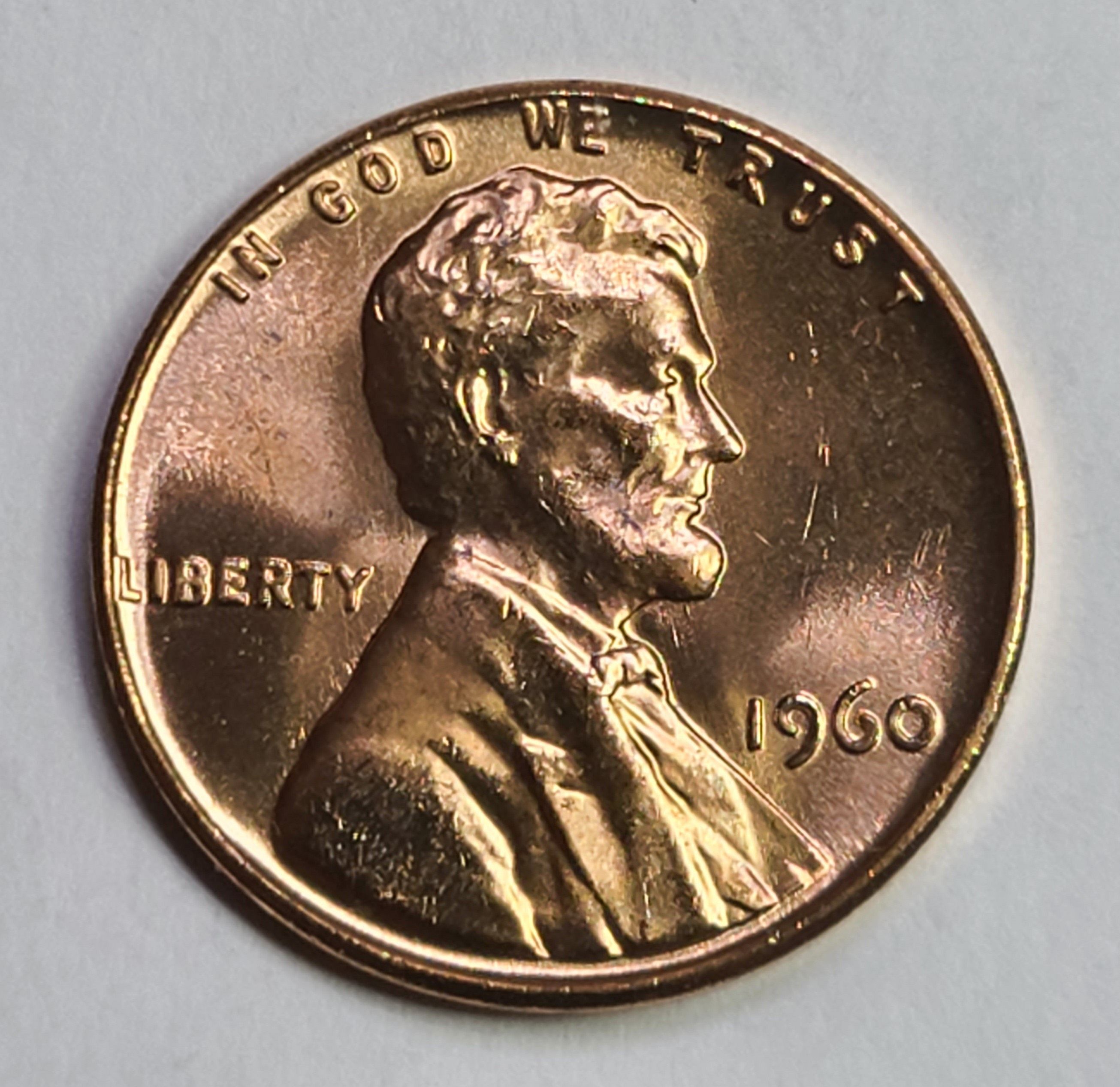 1960 Large Date Lincoln Cent MS-64 (Near Gem) RED - For Sale, Buy Now ...