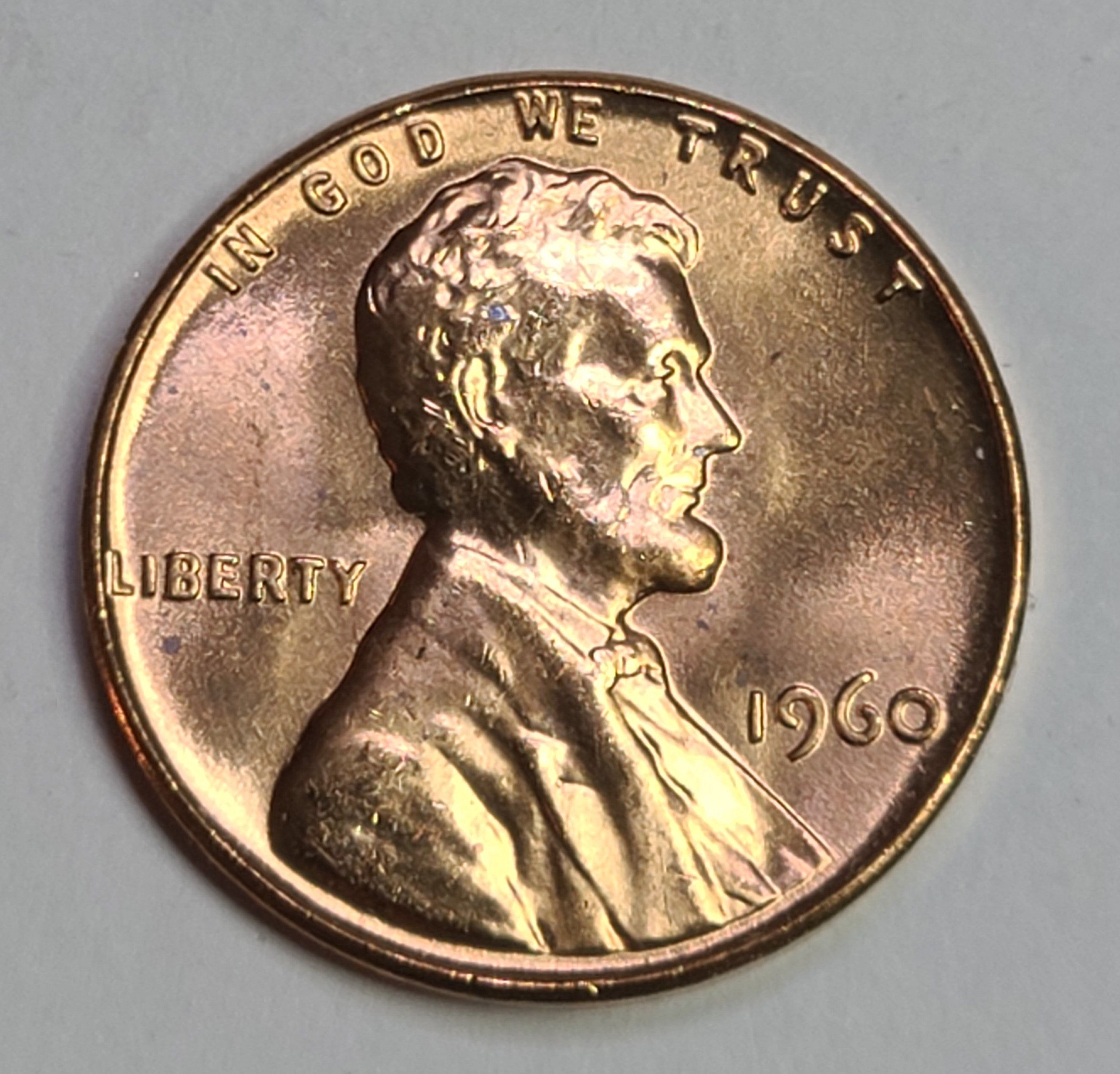 1960 Large Date Lincoln Cent MS-64 (Near Gem) RED - For Sale, Buy Now ...