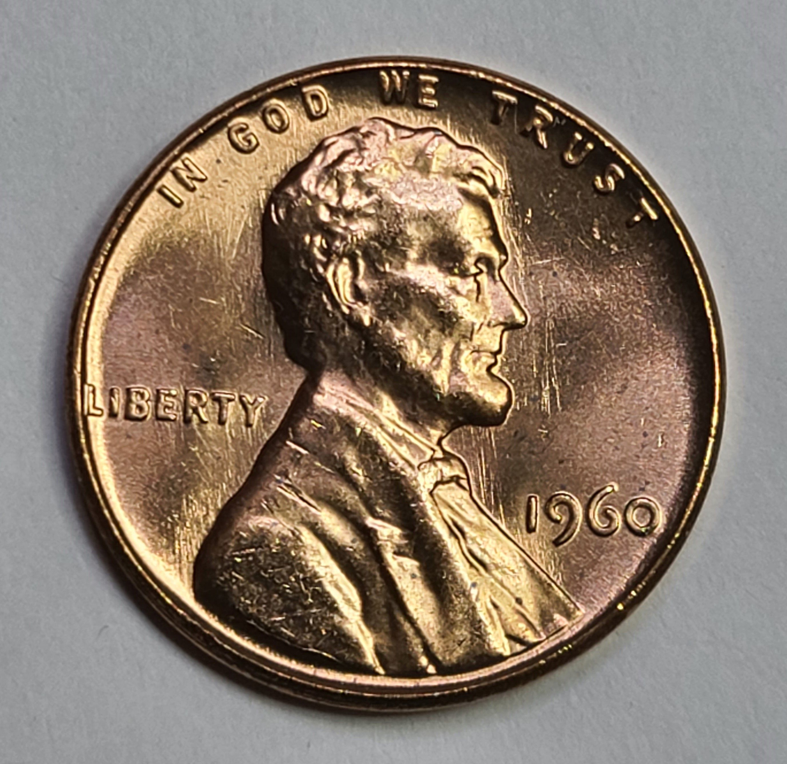 1960 Large Date Lincoln Cent MS-64 (Near Gem) RED - For Sale, Buy Now ...