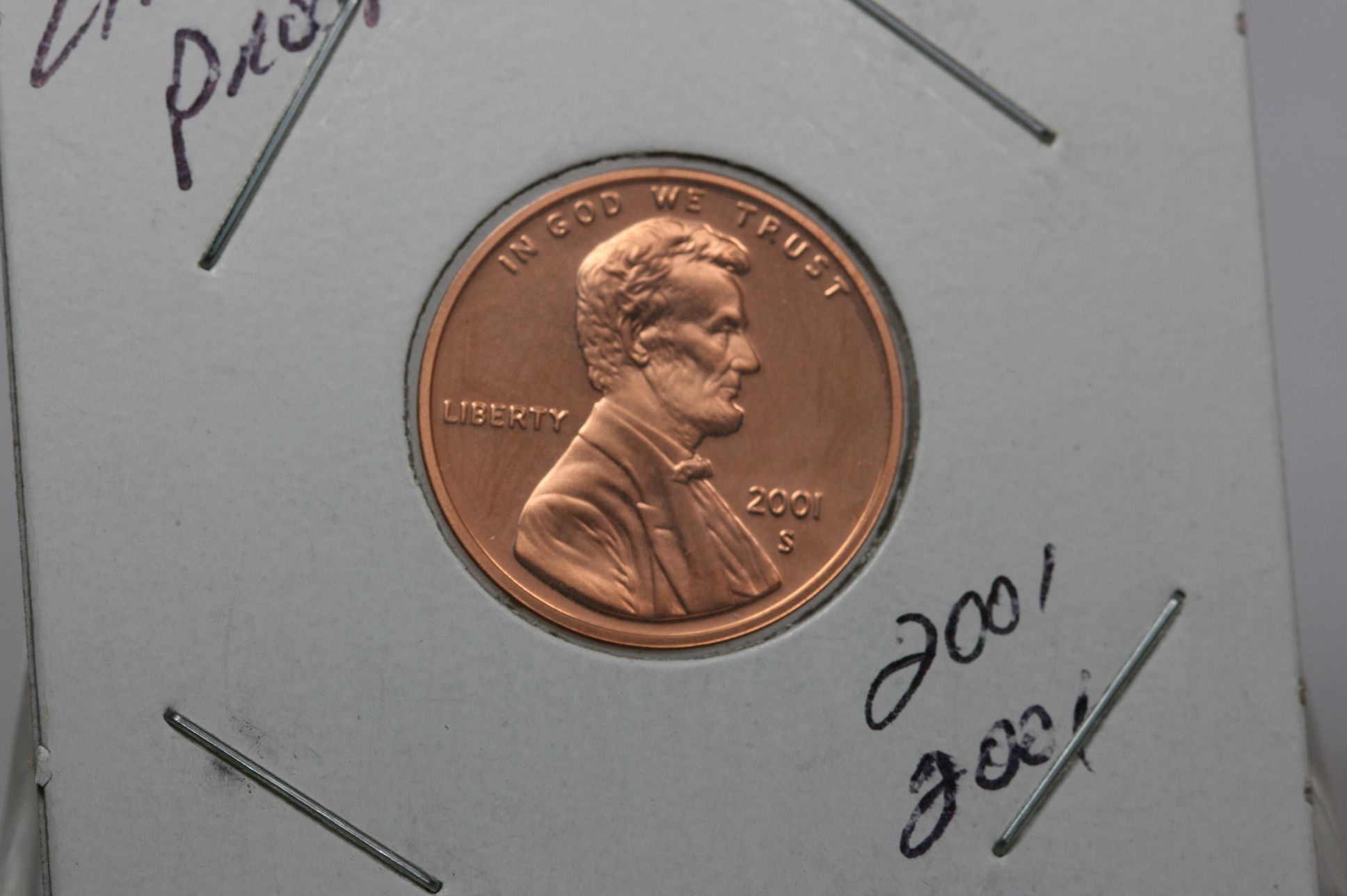 2001 S Lincoln Cent Proof - For Sale, Buy Now Online - Item #651837