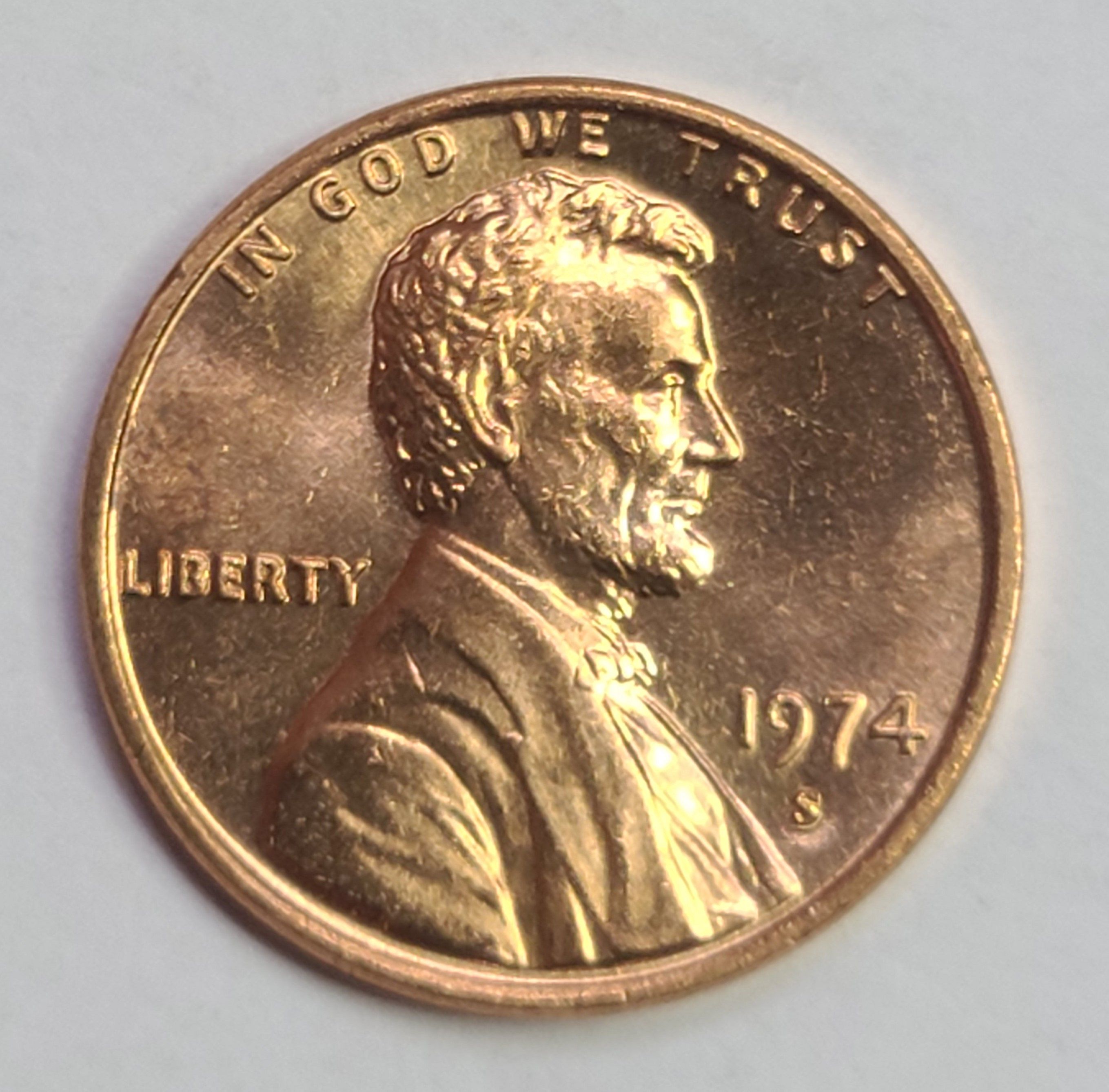 1974-S Lincoln Cent MS-64 (Near Gem) RED - For Sale, Buy Now Online ...