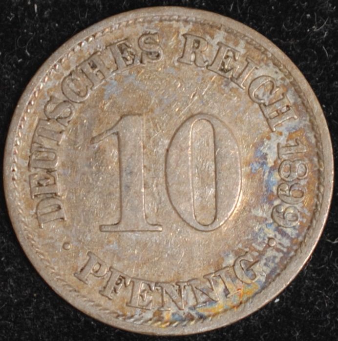1899A Germany/Empire 10 Pfennig VF - For Sale, Buy Now Online - Item ...