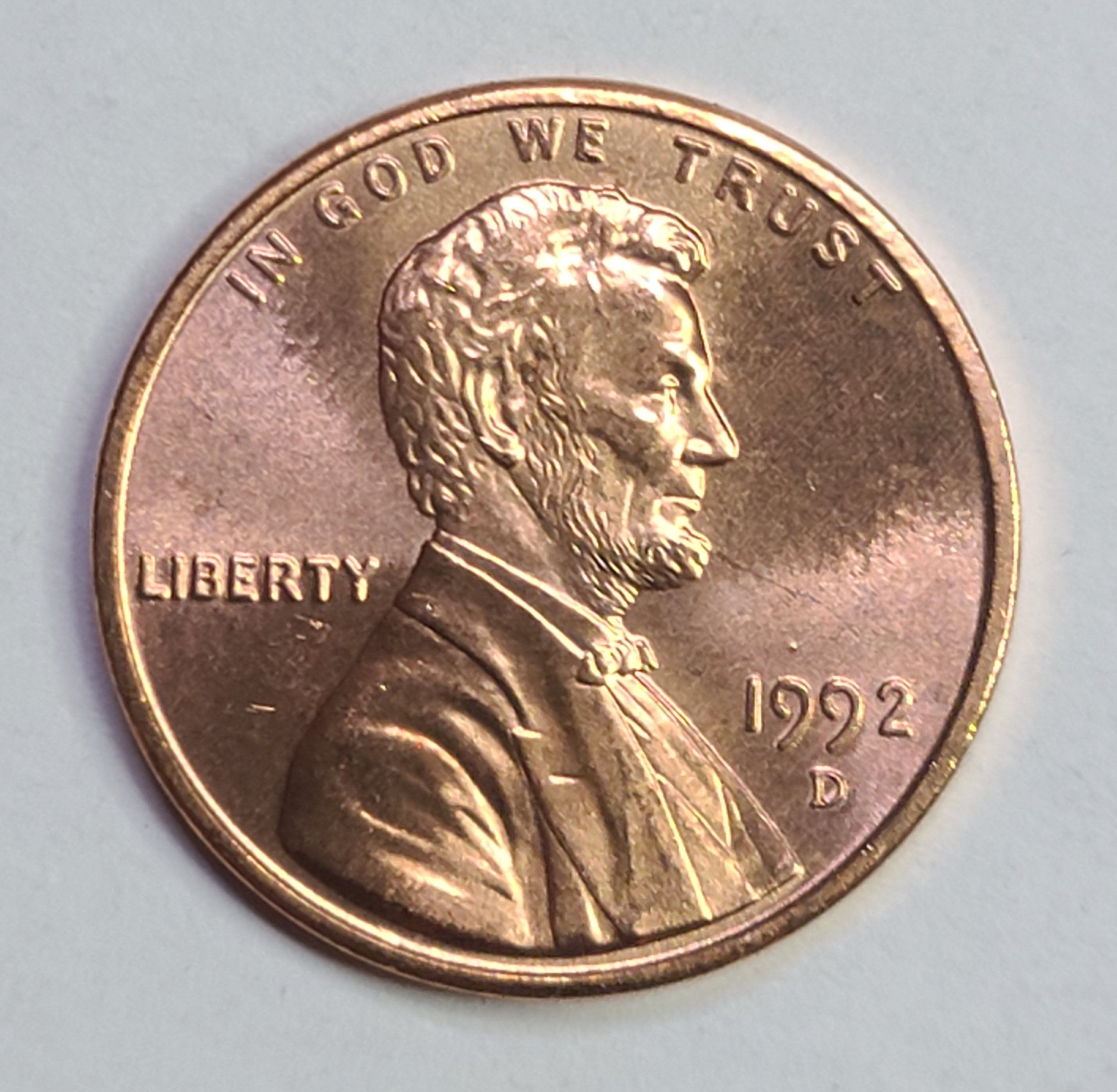 1992-D Lincoln Cent MS-64 (Near Gem) RED - For Sale, Buy Now Online ...