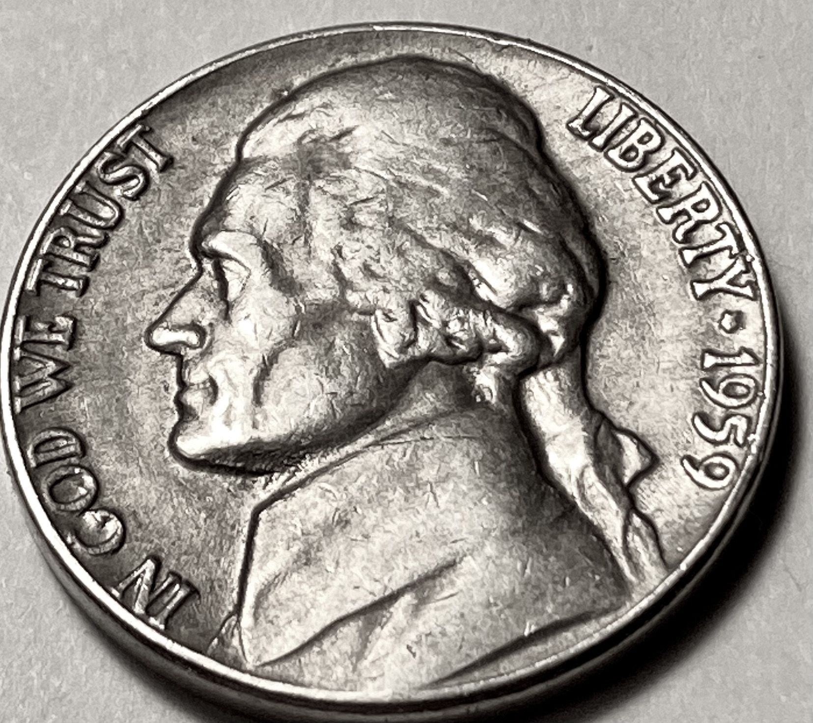 1959 P Jefferson Nickels - For Sale, Buy Now Online - Item #653532