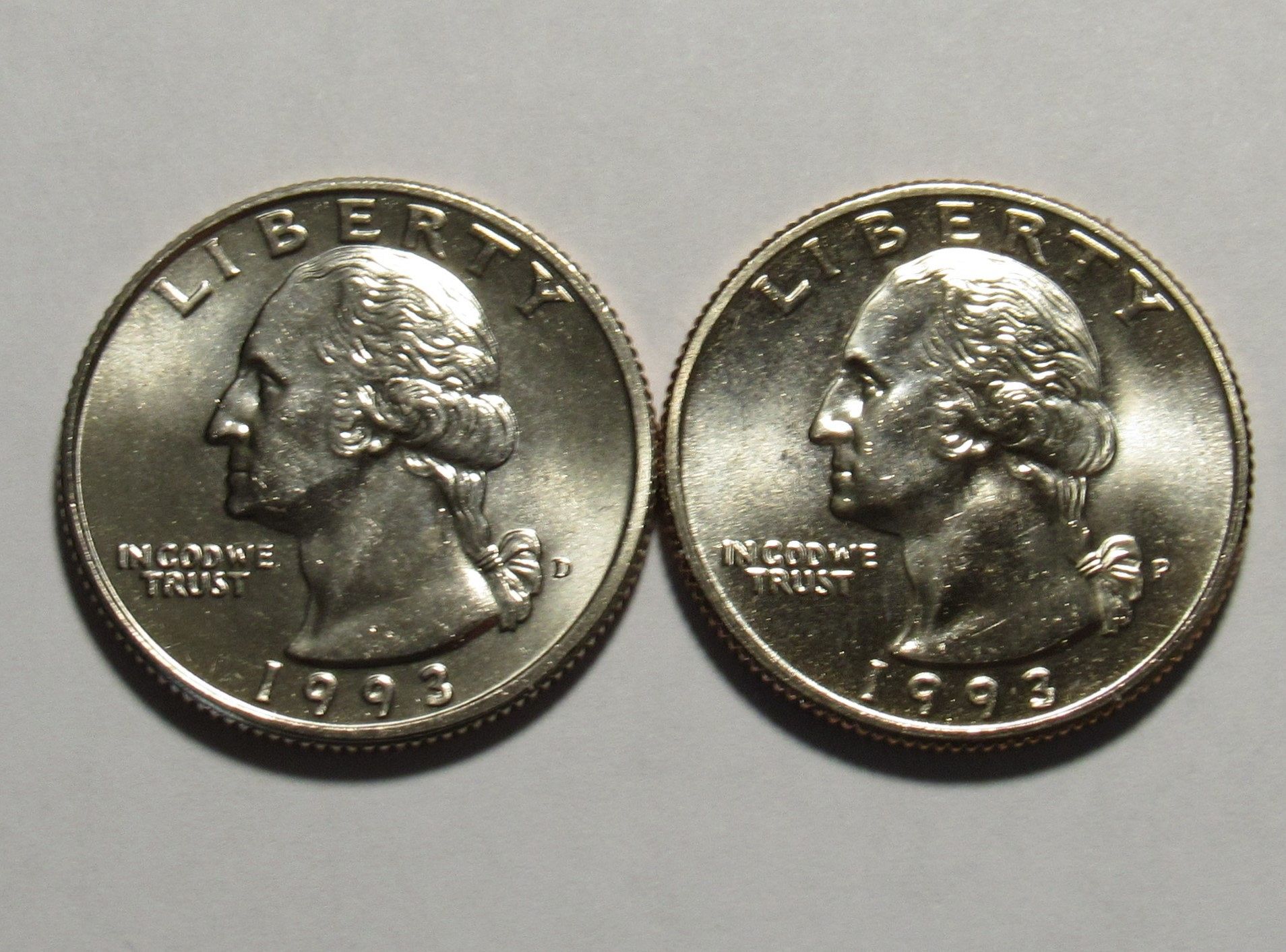1993 P&D Washington Quarters in BU condition - For Sale, Buy Now Online ...