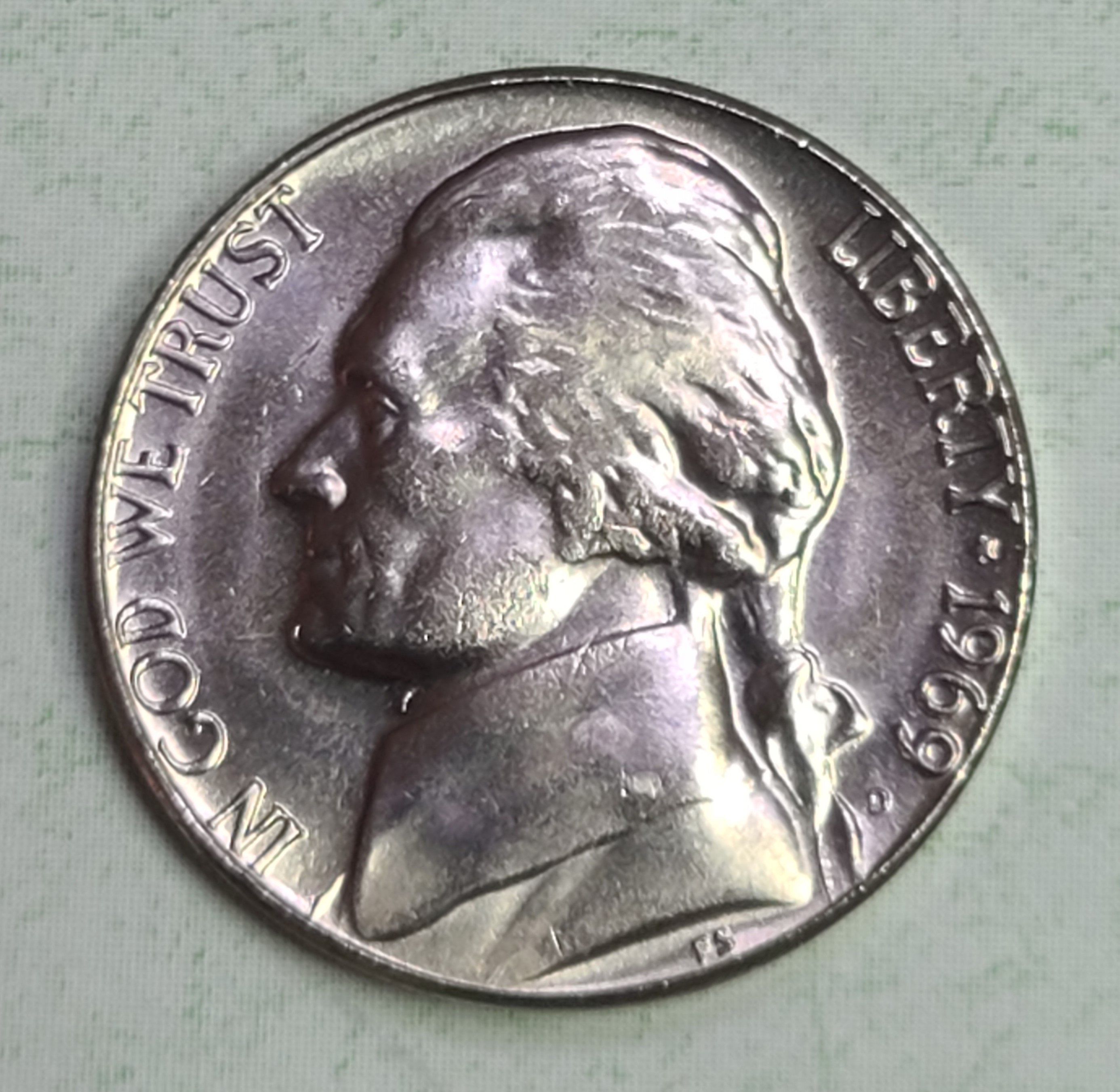 1969-D Jefferson Nickel MS-64 (Near Gem) Strong Strike - For Sale, Buy ...