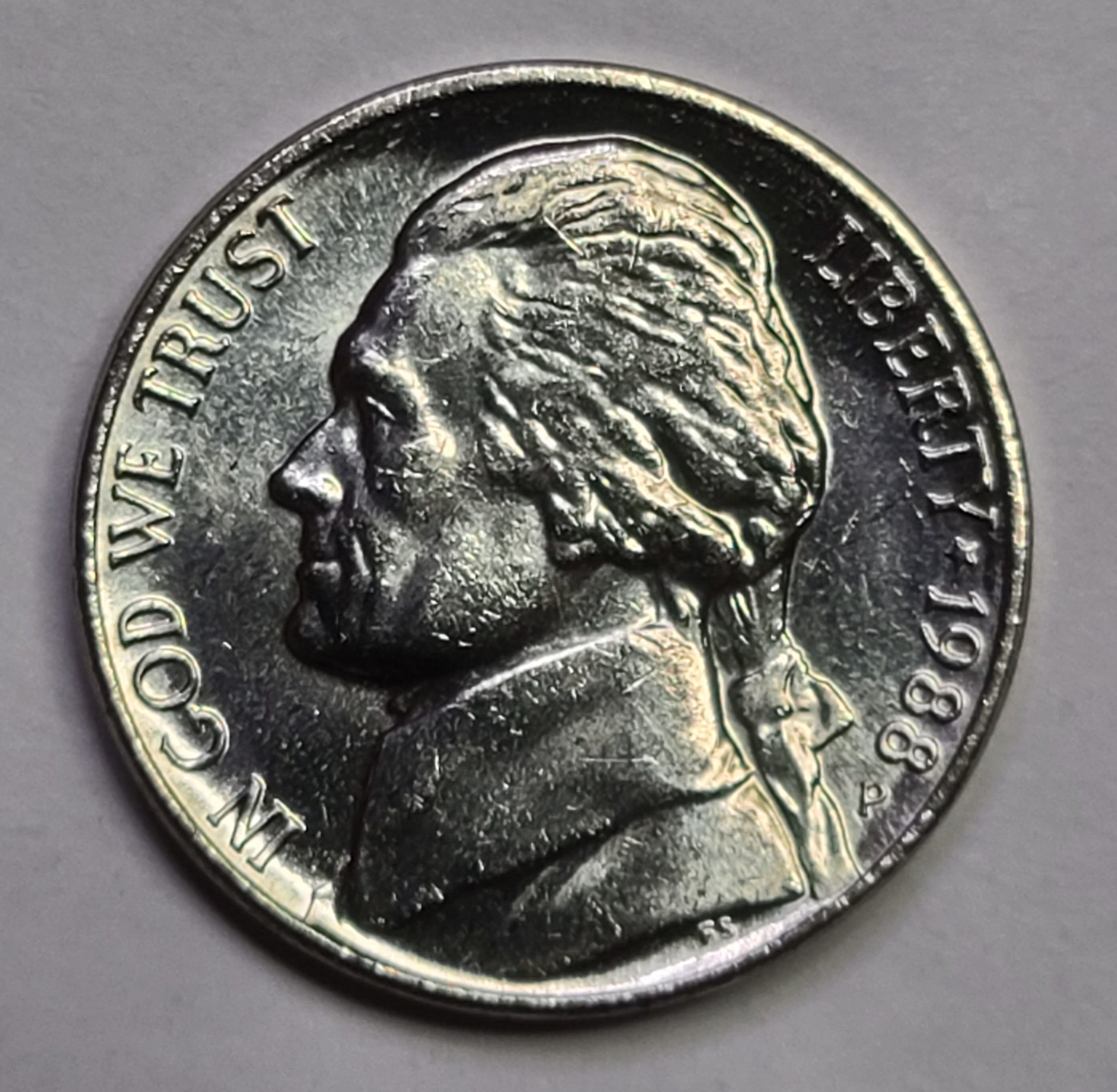 1988-P Jefferson Nickel MS-63 (Choice BU) 2 Steps SHARP STRIKE - For ...