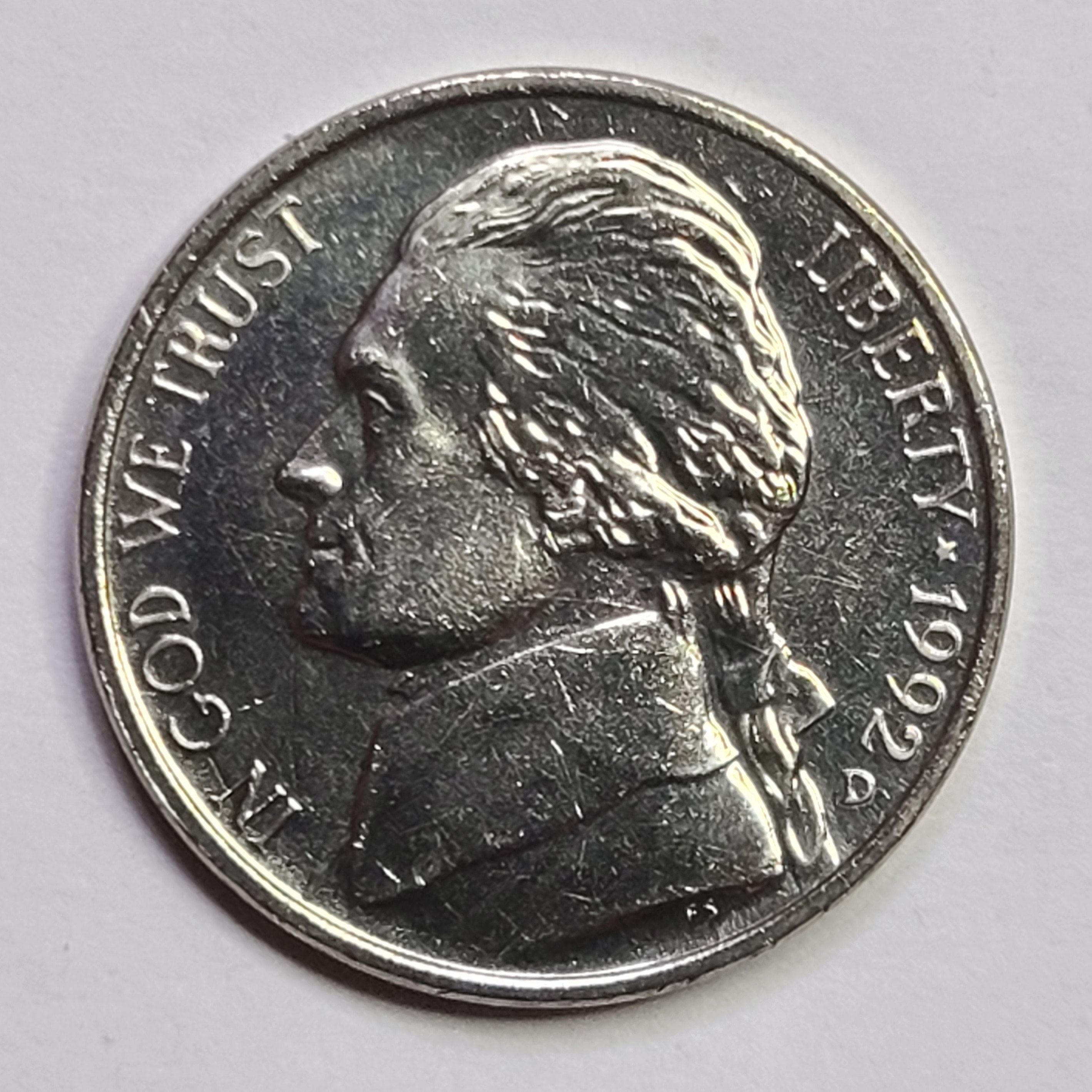 1992-D Jefferson Nickel MS-64 (Near Gem) SHARP STRIKE - For Sale, Buy ...