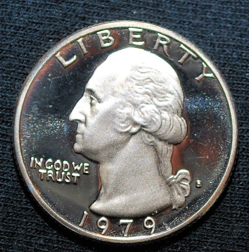 1979 S Type 1 - Filled S Clad Proof Cameo Washington Quarter - D - For ...