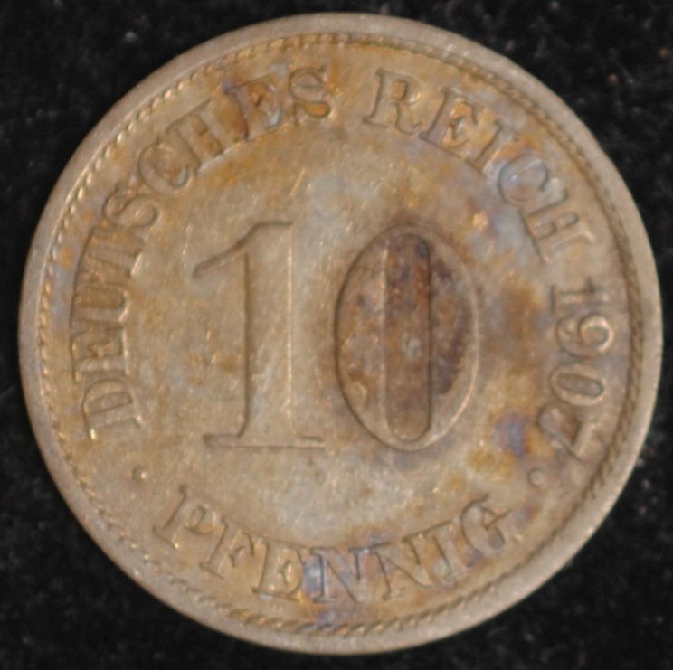 1907 Germany/Empire 10 Pfennig VF+ - For Sale, Buy Now Online - Item ...