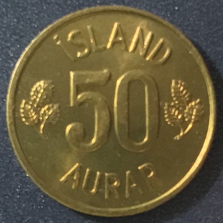 Iceland - 1974 - 50 Aurar [mintage 2,000,000] [#3] - For Sale, Buy Now ...
