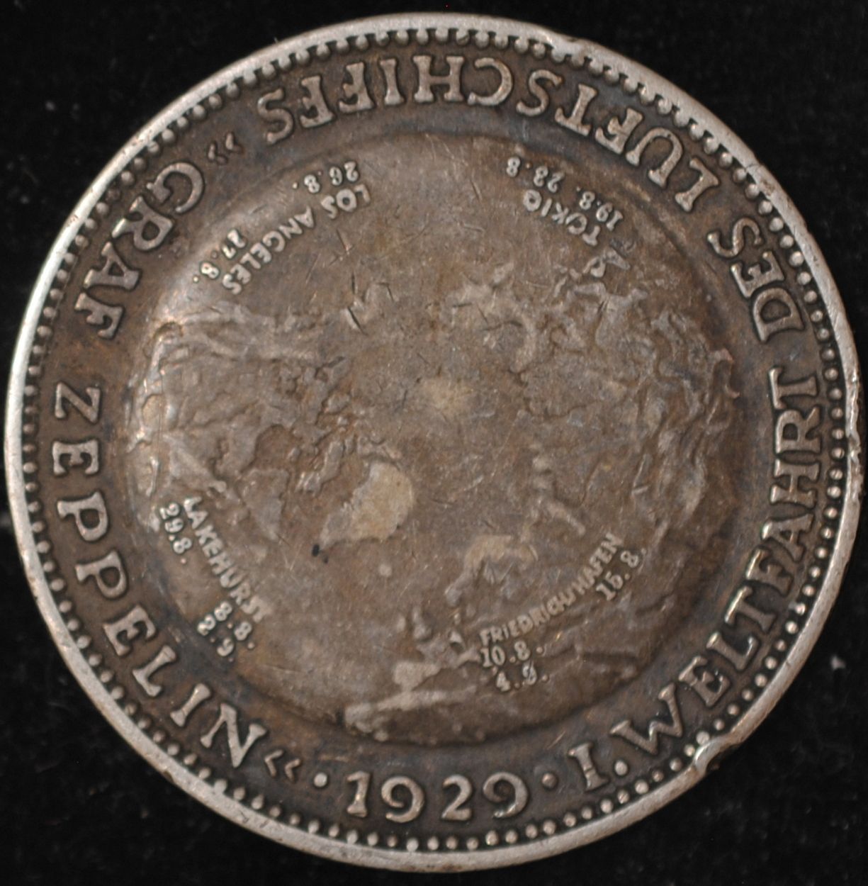 1929 Graf Zeppelin World Flight Silver Medal - For Sale, Buy Now Online ...