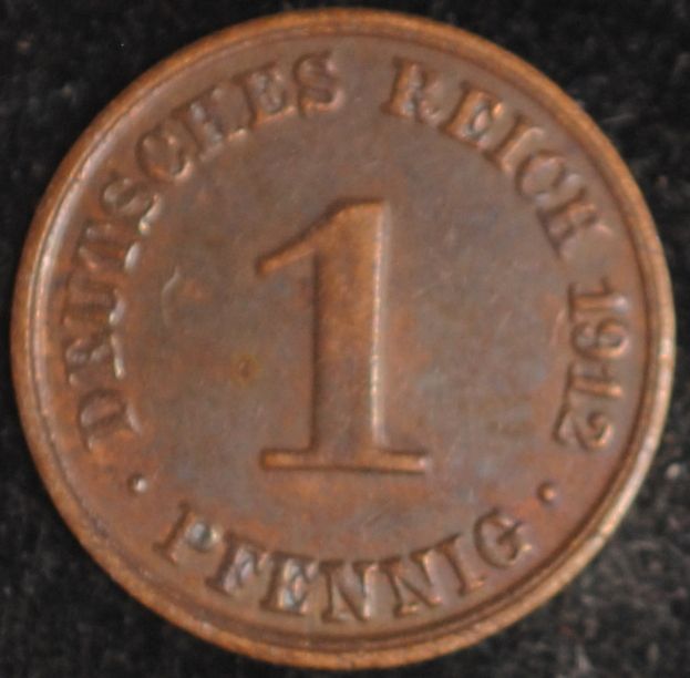 1912A Germany/Empire Pfennig AU - For Sale, Buy Now Online - Item #658397